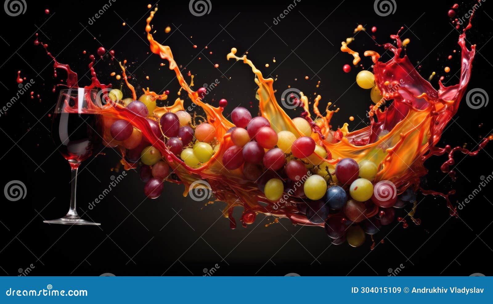 Flow of Wine, Abstract Illustration Stock Illustration - Illustration ...
