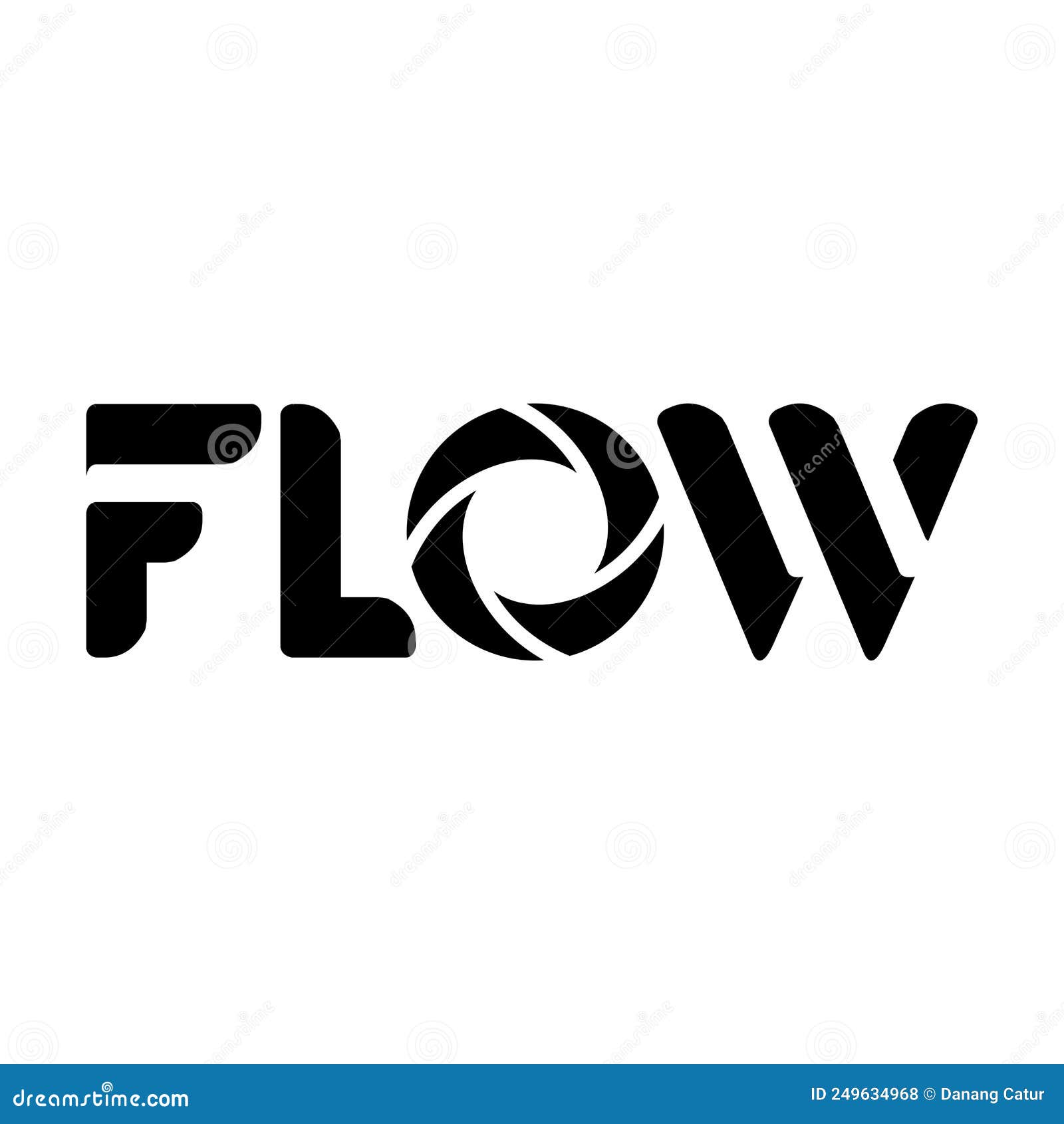 Flow Wordmark Cool Vector Logo Stock Vector - Illustration of ...