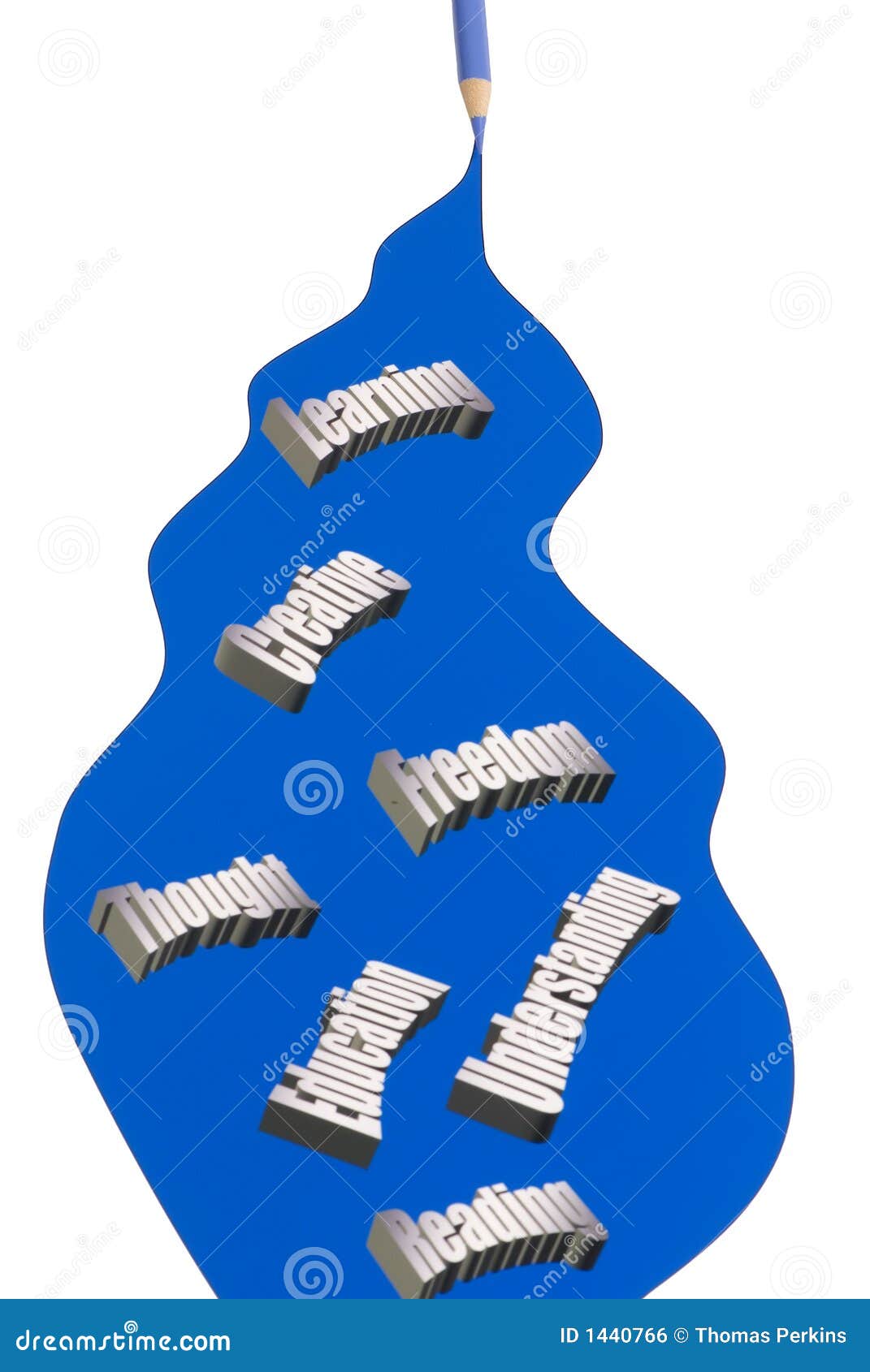 Flow of words 2 blue stock illustration. Illustration of building - 1440766