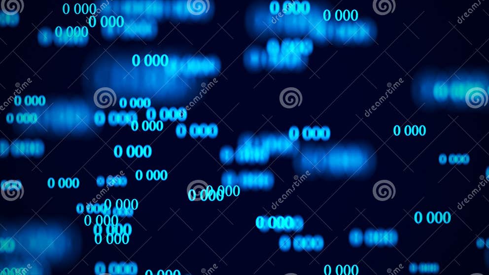 Flow of Zeros. Digital Background Matrix. 3d Rendering. Binary Code Background. Programming. Web ...