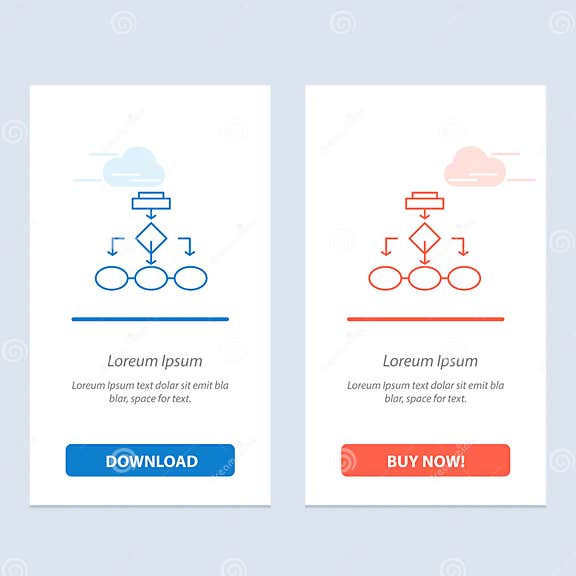 Flowchart, Algorithm, Business, Data Architecture, Scheme, Structure, Workflow Blue and Red ...
