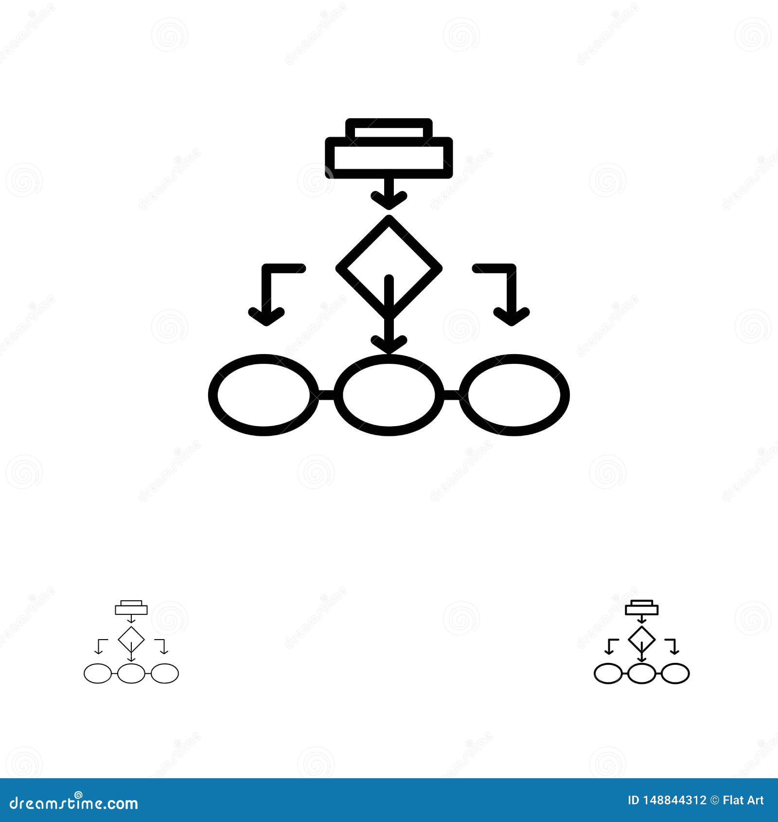 Flowchart Algorithm Business Data Architecture Scheme Structure Workflow Bold And Thin