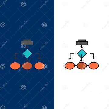 Flowchart, Algorithm, Business, Data Architecture, Scheme, Structure, Workflow Icons. Flat and ...