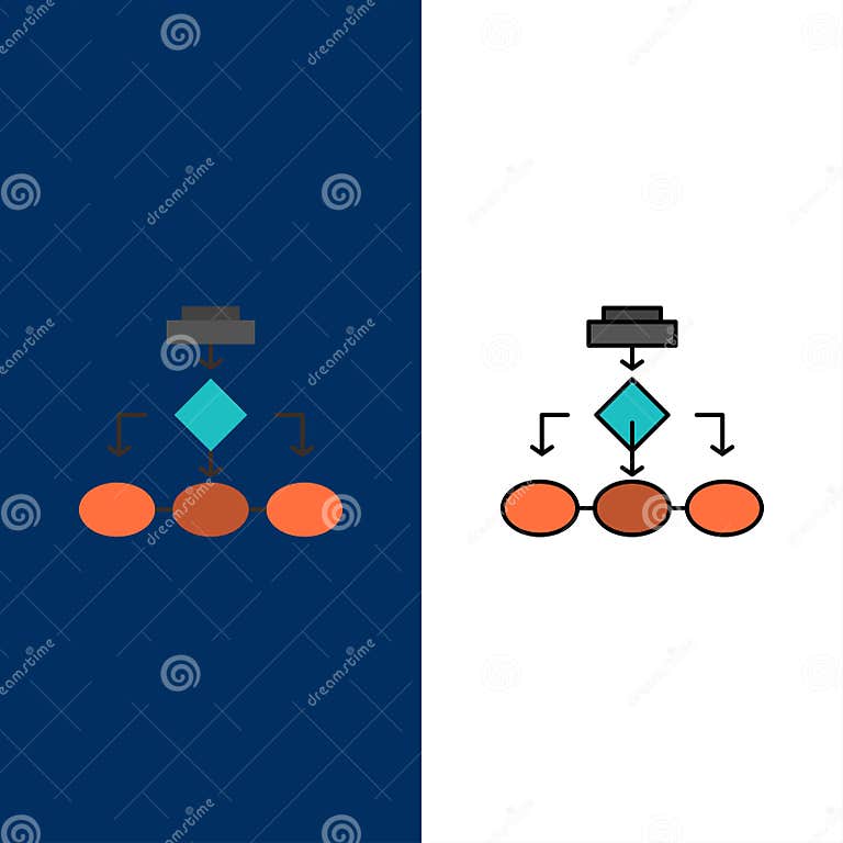 Flowchart, Algorithm, Business, Data Architecture, Scheme, Structure, Workflow Icons. Flat and ...