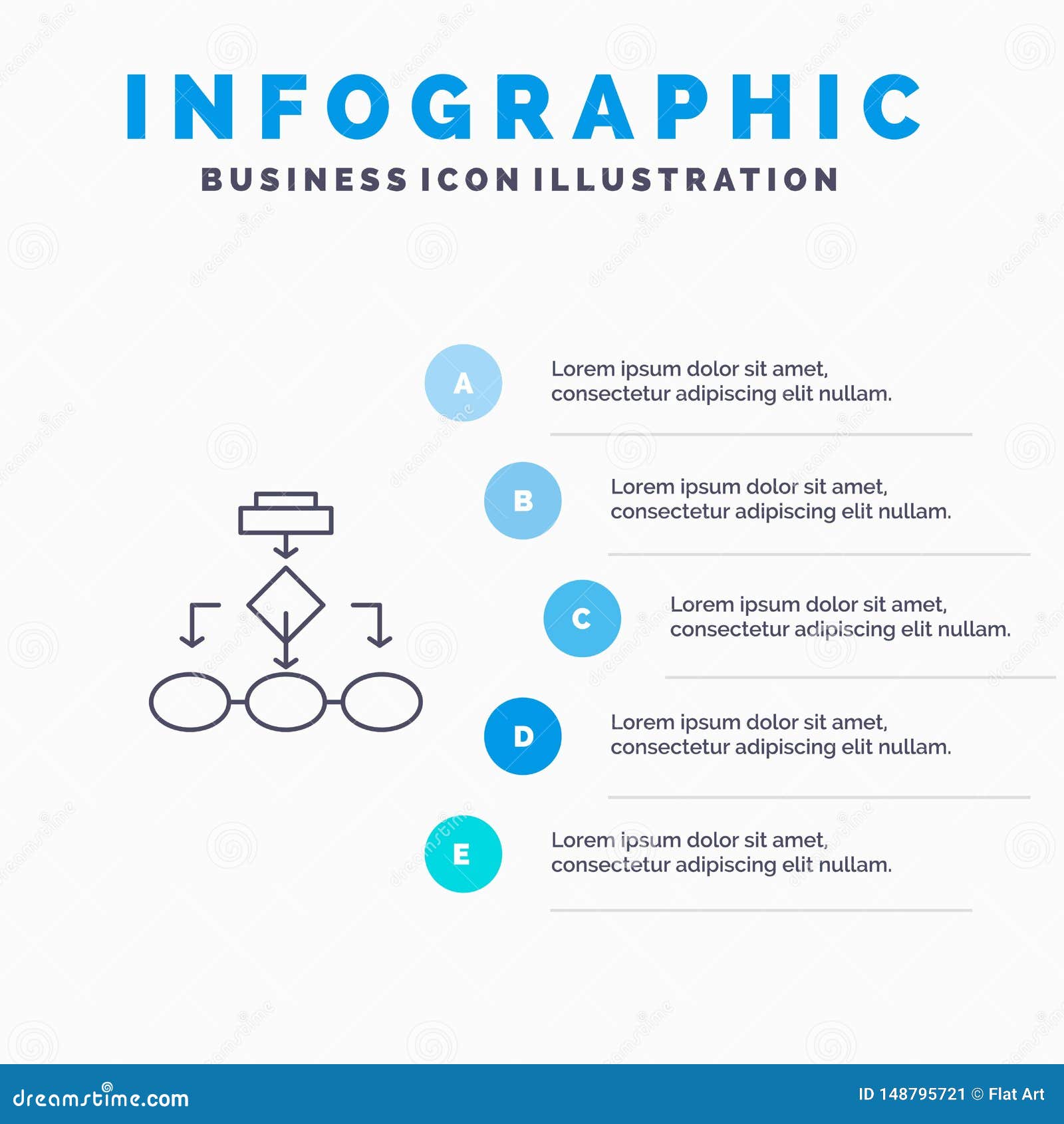 Flowchart Algorithm Business Data Architecture Scheme Structure Workflow Blue Outline Logo