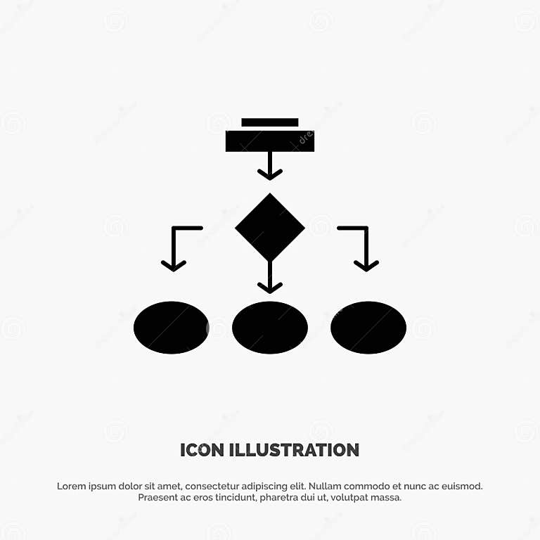 Flowchart, Algorithm, Business, Data Architecture, Scheme, Structure, Workflow Solid Glyph Icon ...