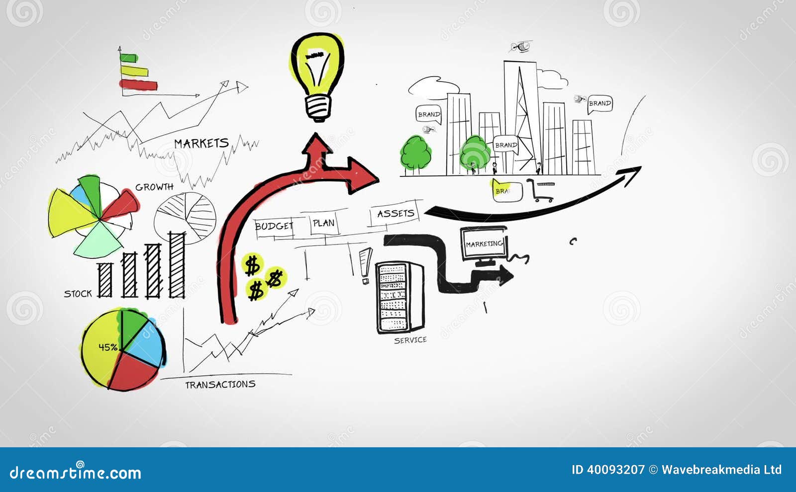 Flowchart Animation Showing Success Stock Video Footage by Megapixl