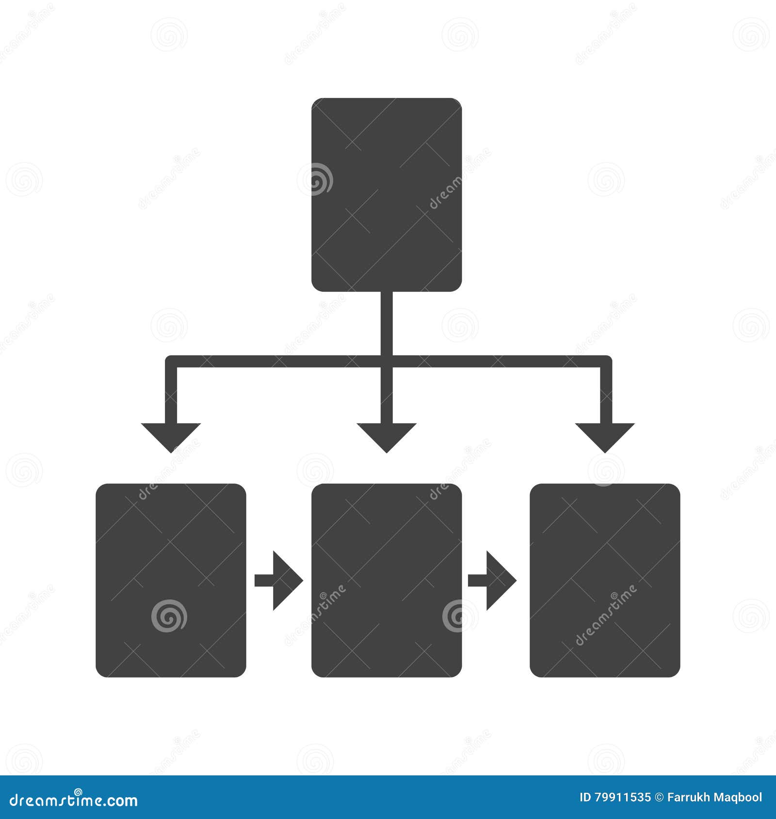 Flowchart stock vector. Illustration of process, hierarchy - 79911535
