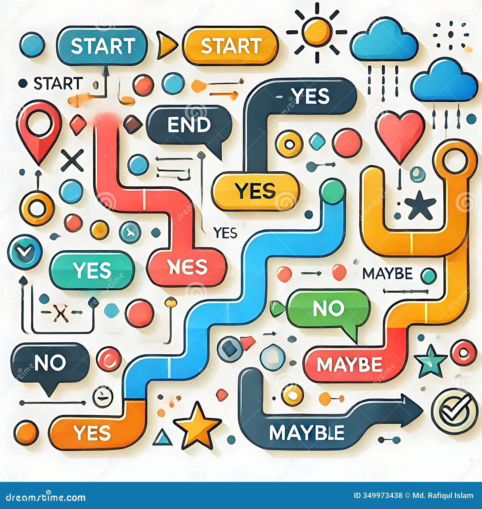 Flowchart Design Clean Background Illustration | CartoonDealer.com ...