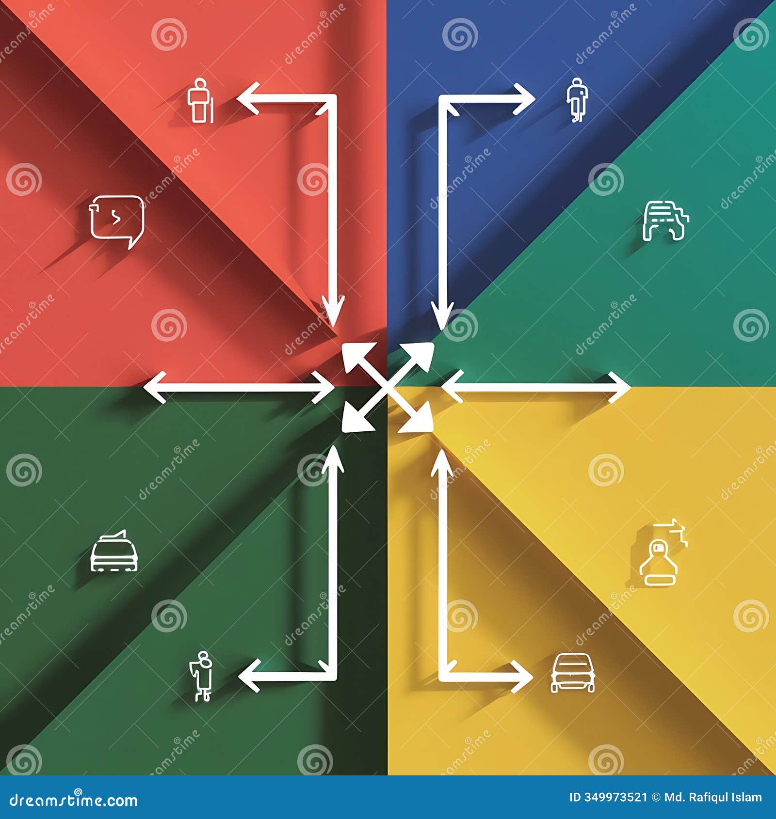 Flowchart Design Clean Background Illustration Cartoon Vector ...