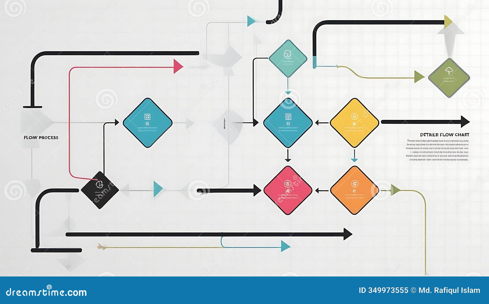 Flowchart Design Clean Background Illustration Stock Vector ...