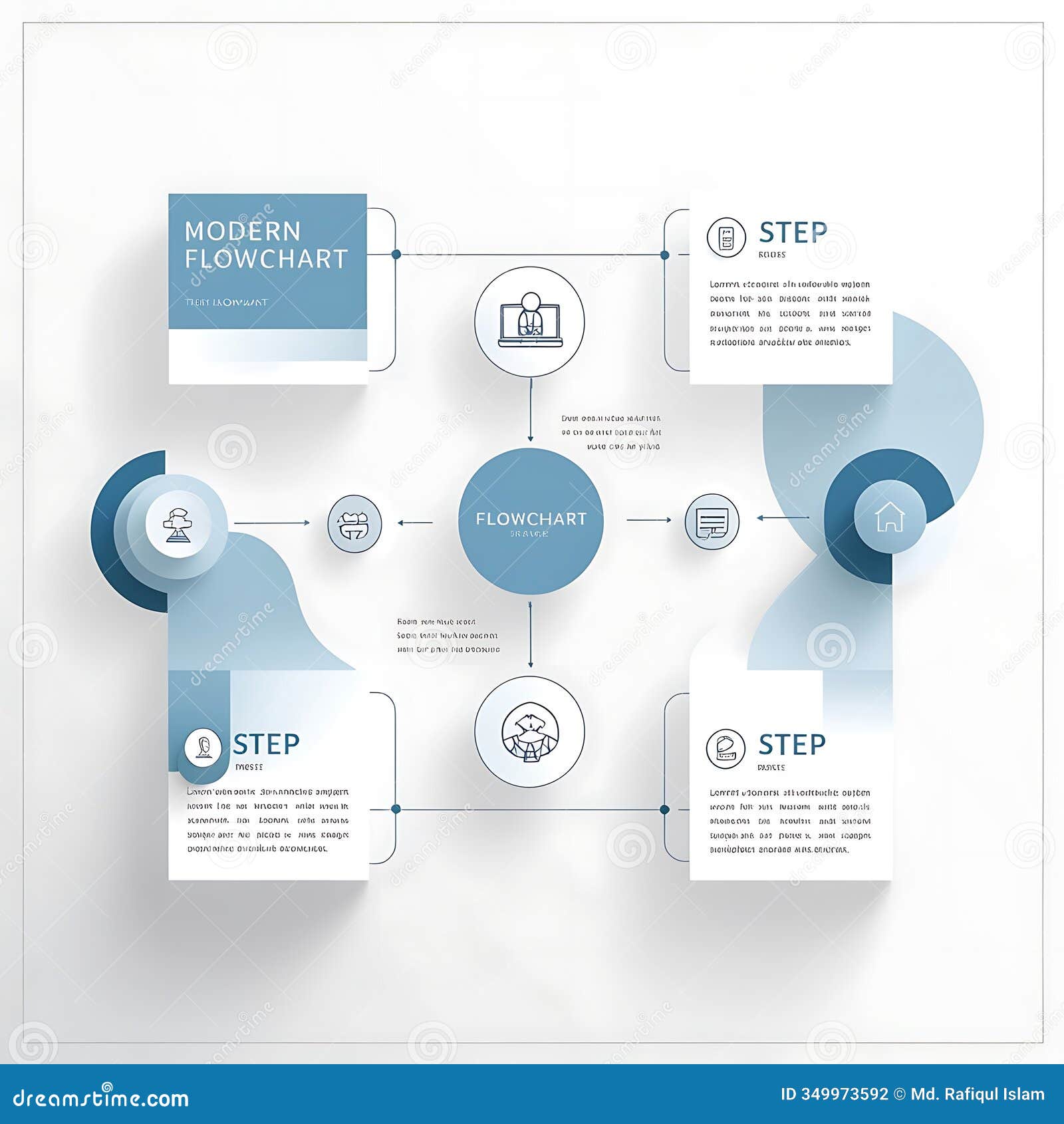 Flowchart Design Clean Background Illustration Cartoon Vector ...
