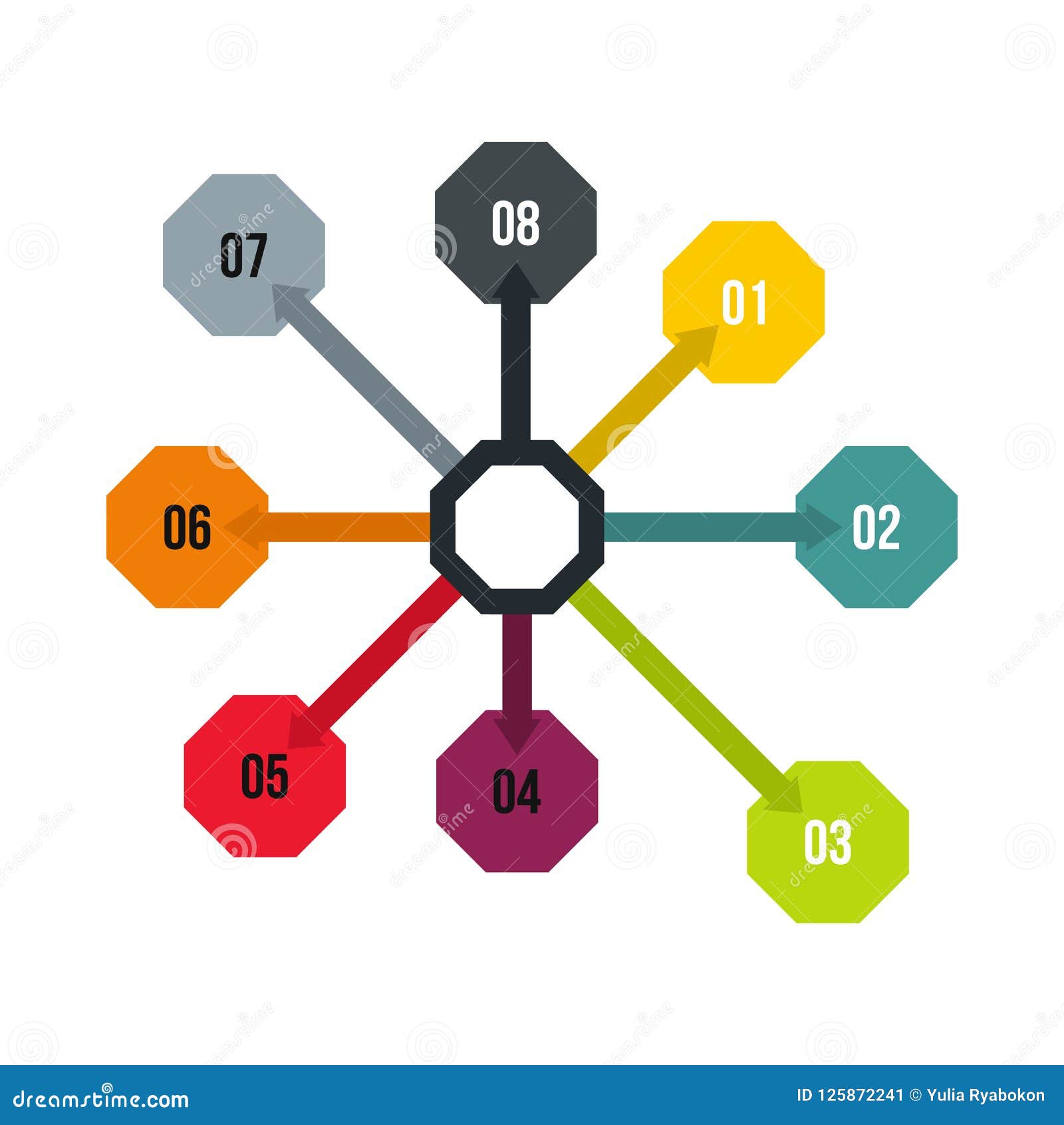 Flowchart Diagram, Scheme Icon, Flat Style Stock Illustration ...