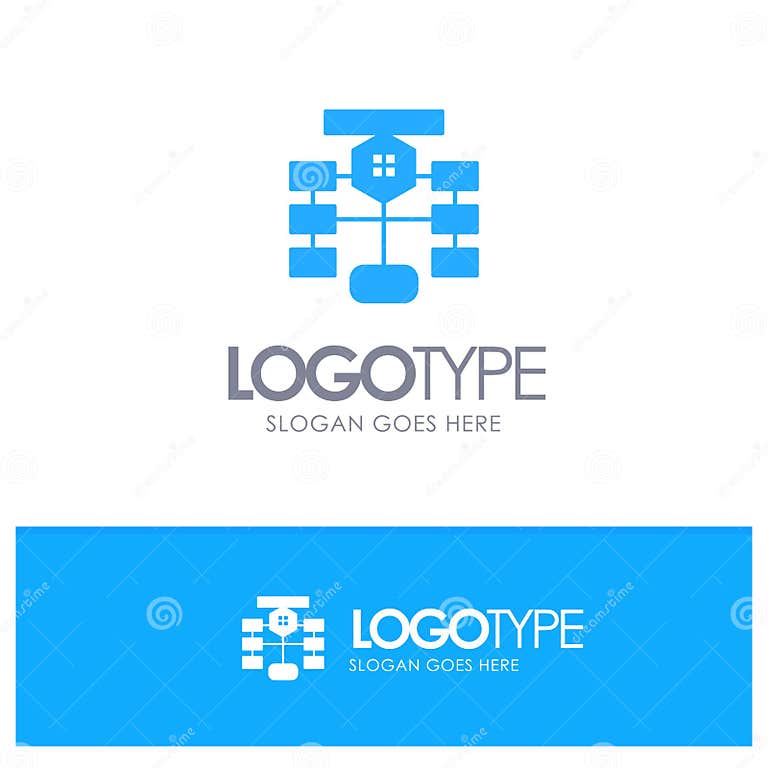Flowchart, Flow, Chart, Data, Database Blue Logo Vector Stock Vector ...