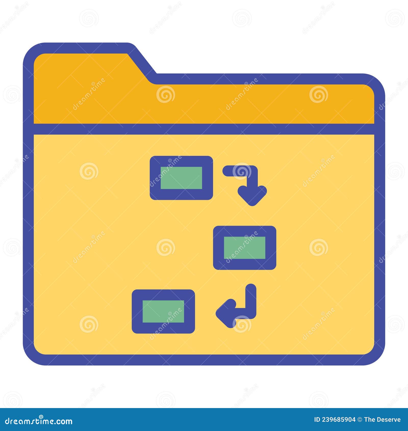 Flowchart Folder Isolated Vector Icon Which Can Easily Modify or Edit ...