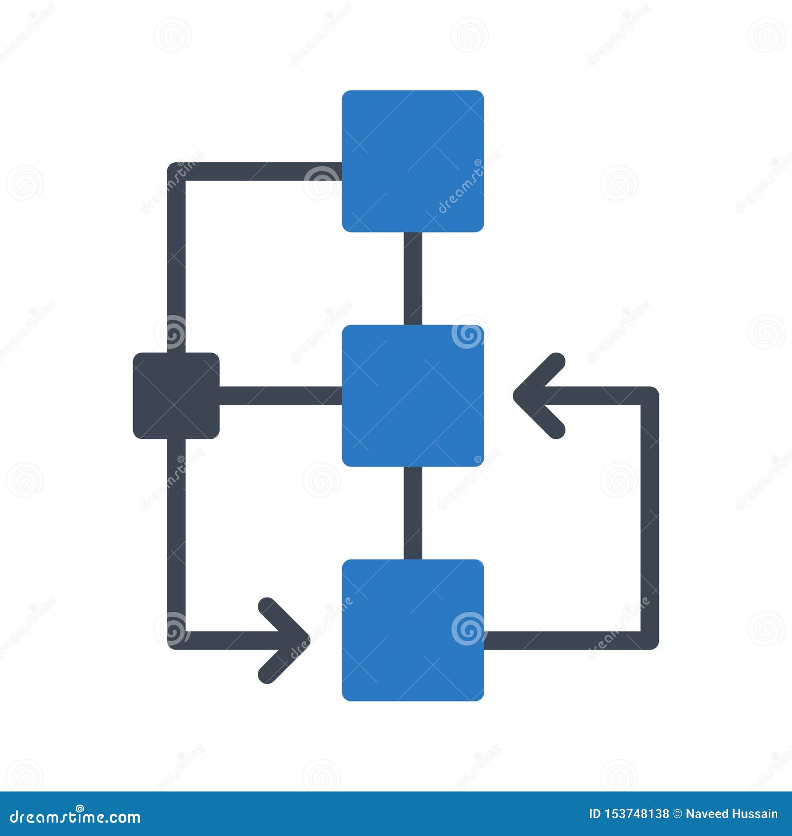 Flowchart Glyph Colour Line Vector Icon Stock Vector - Illustration of ...
