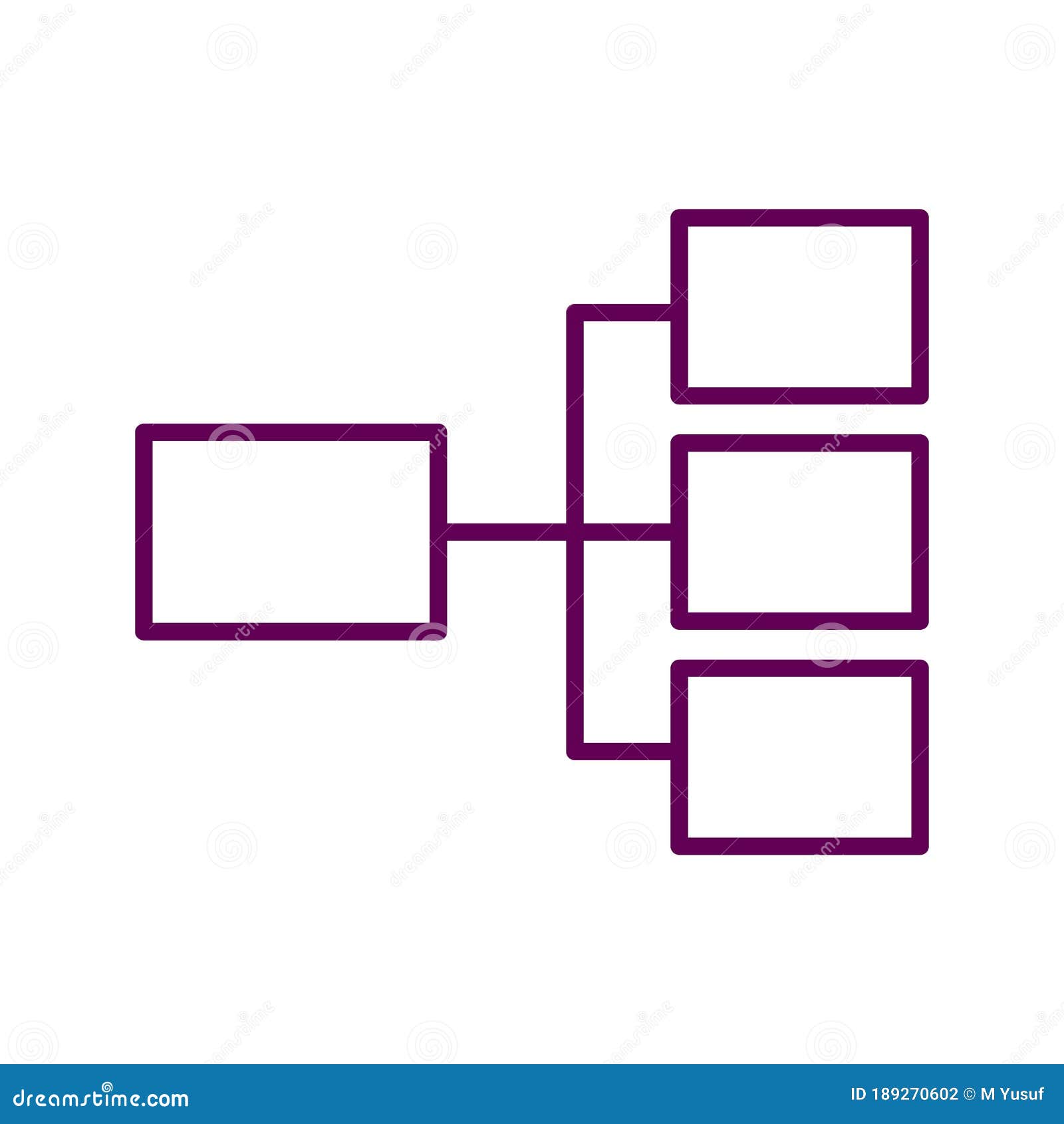 Flowchart Icon. Horizontal Hierarchy and Structure Flowchart Template ... Flowchart Icon. Horizontal Hierarchy and Structure Flowchart Template ...