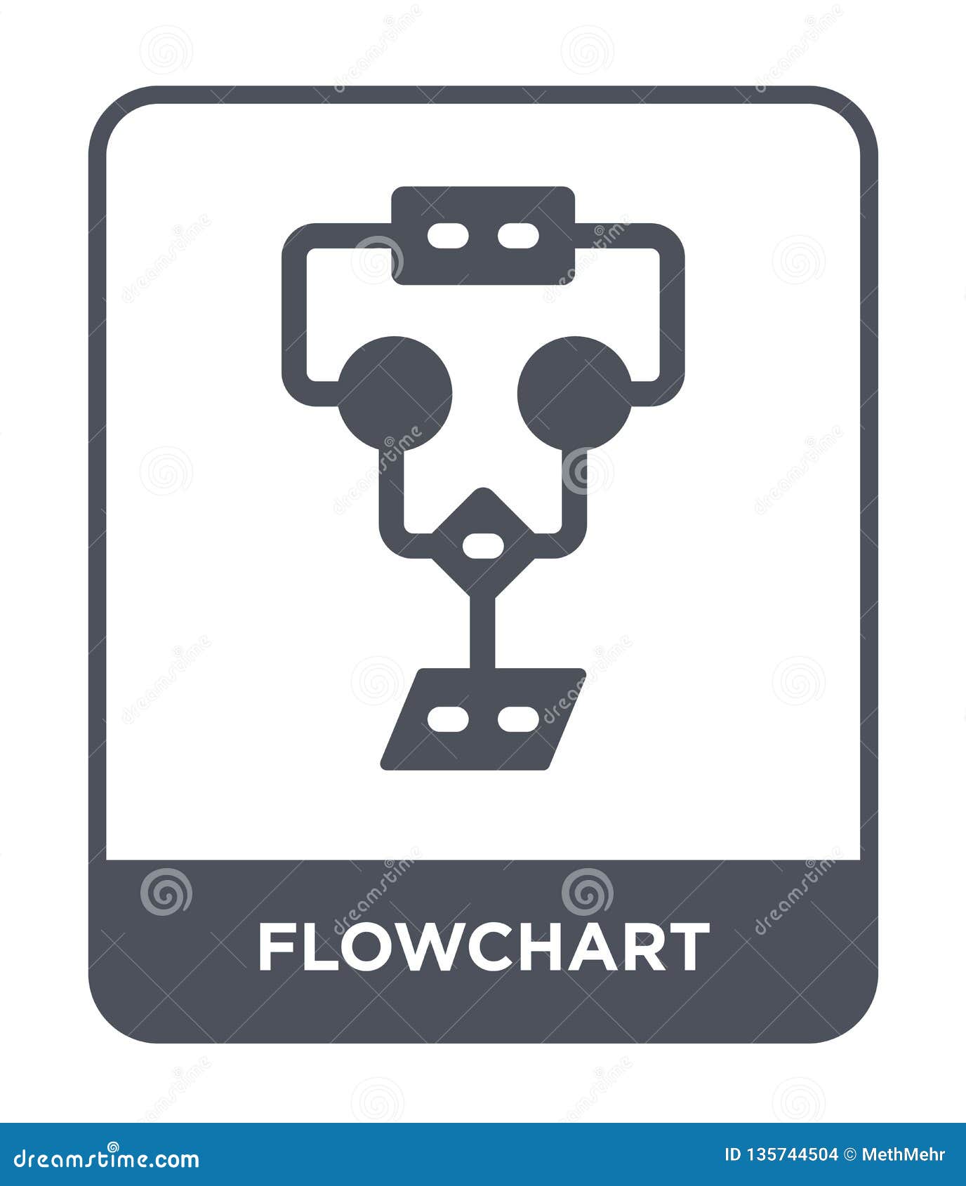 Flowchart Icon in Trendy Design Style. Flowchart Icon Isolated on White ...