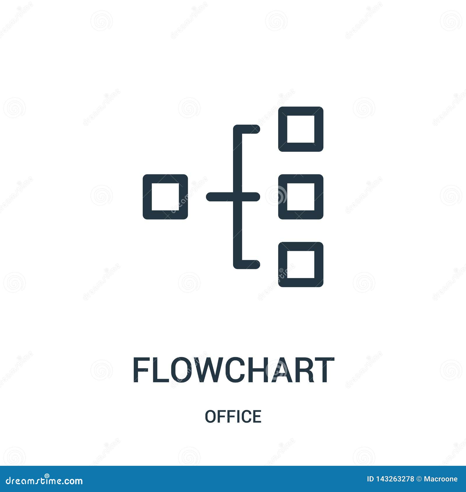 Flowchart Icon Vector from Office Collection. Thin Line Flowchart ...