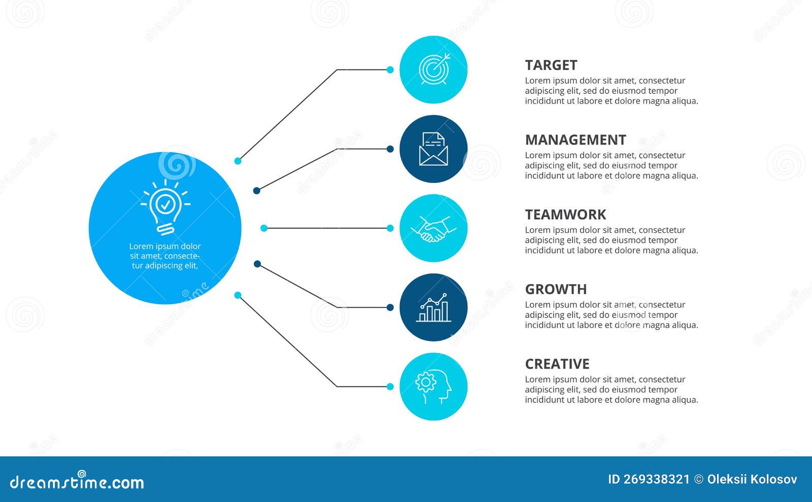 Flowchart Infographic Template with Steps or Options. Vector Business ...