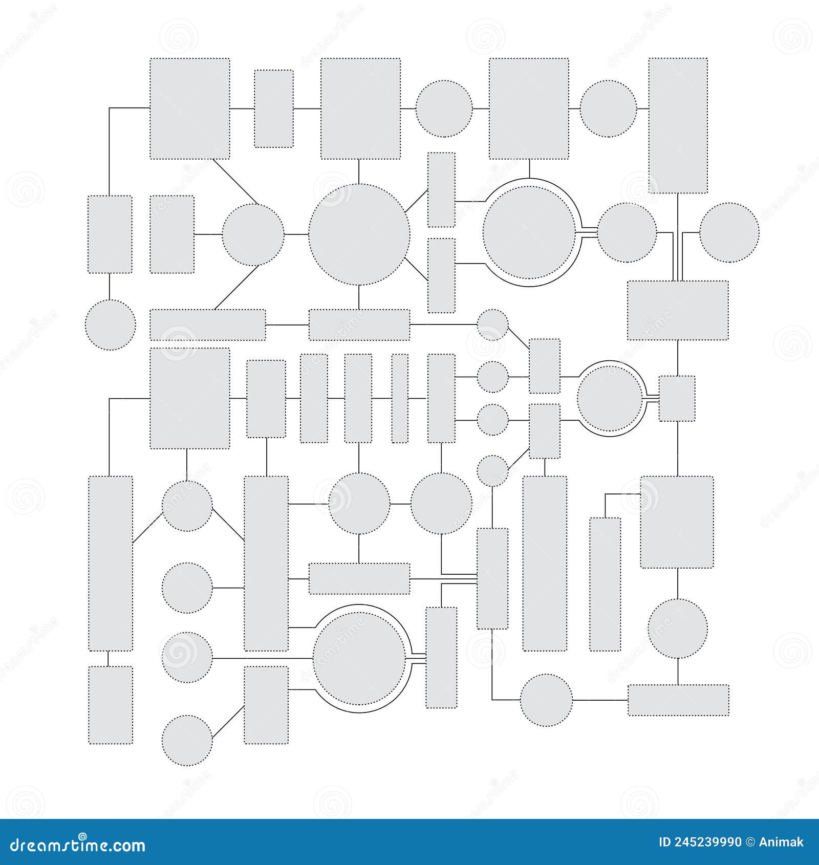 Flowchart. Infographics Scheme, Workflow Diagram Cartoon Vector ...