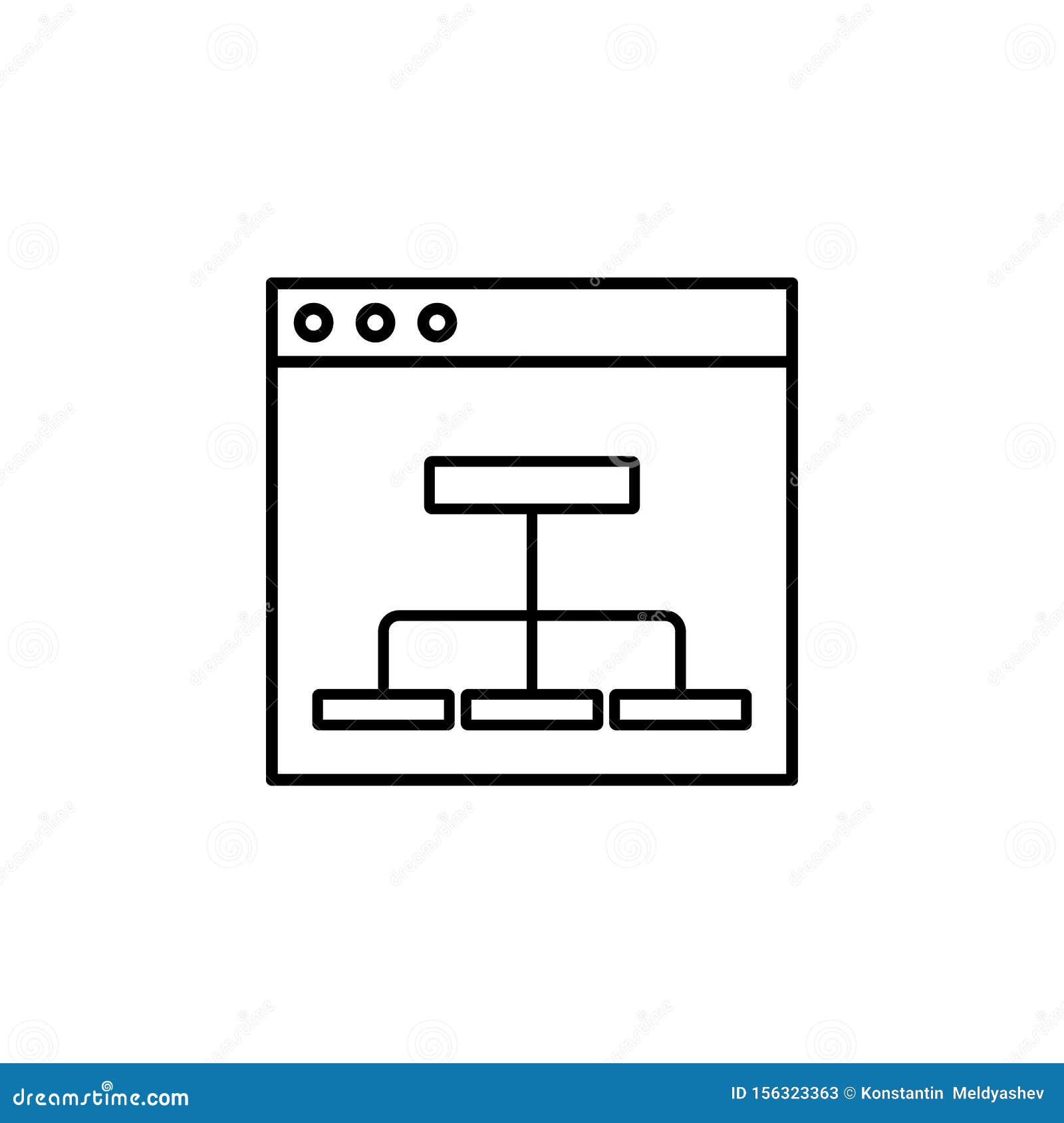 Flowchart, Mapping Icon. Simple Outline Vector of Web Design ...