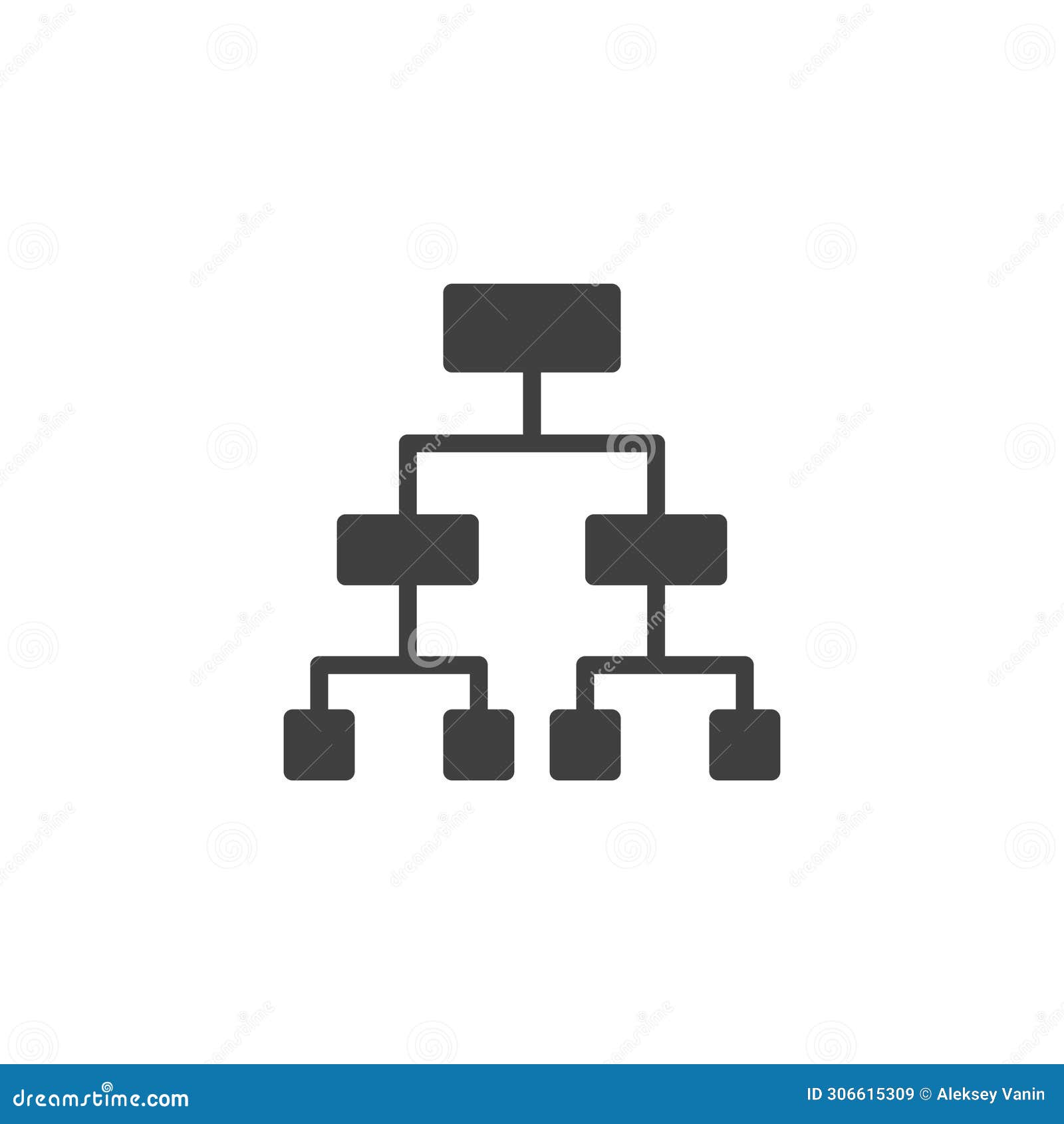 Flowchart Structure Vector Icon. Stock Vector - Illustration of logo ...