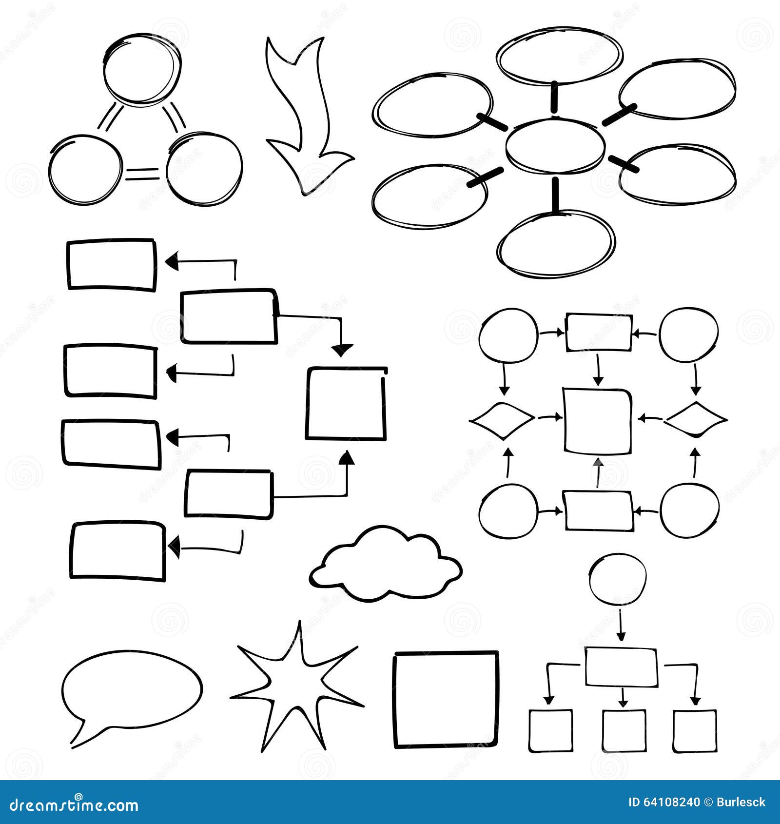 Flowcharts Vector Set. Felt-tip Pen and Marker Stock Vector ... Flowcharts Vector Set. Felt-tip Pen and Marker Stock Vector ...