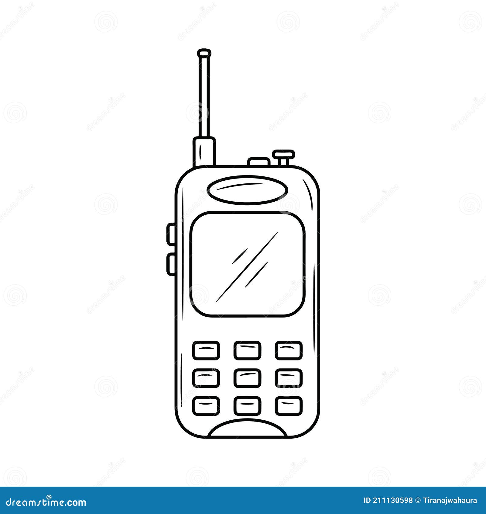 Police Radio Vector Illustration, Outline Vector Sign, Linear Style ...