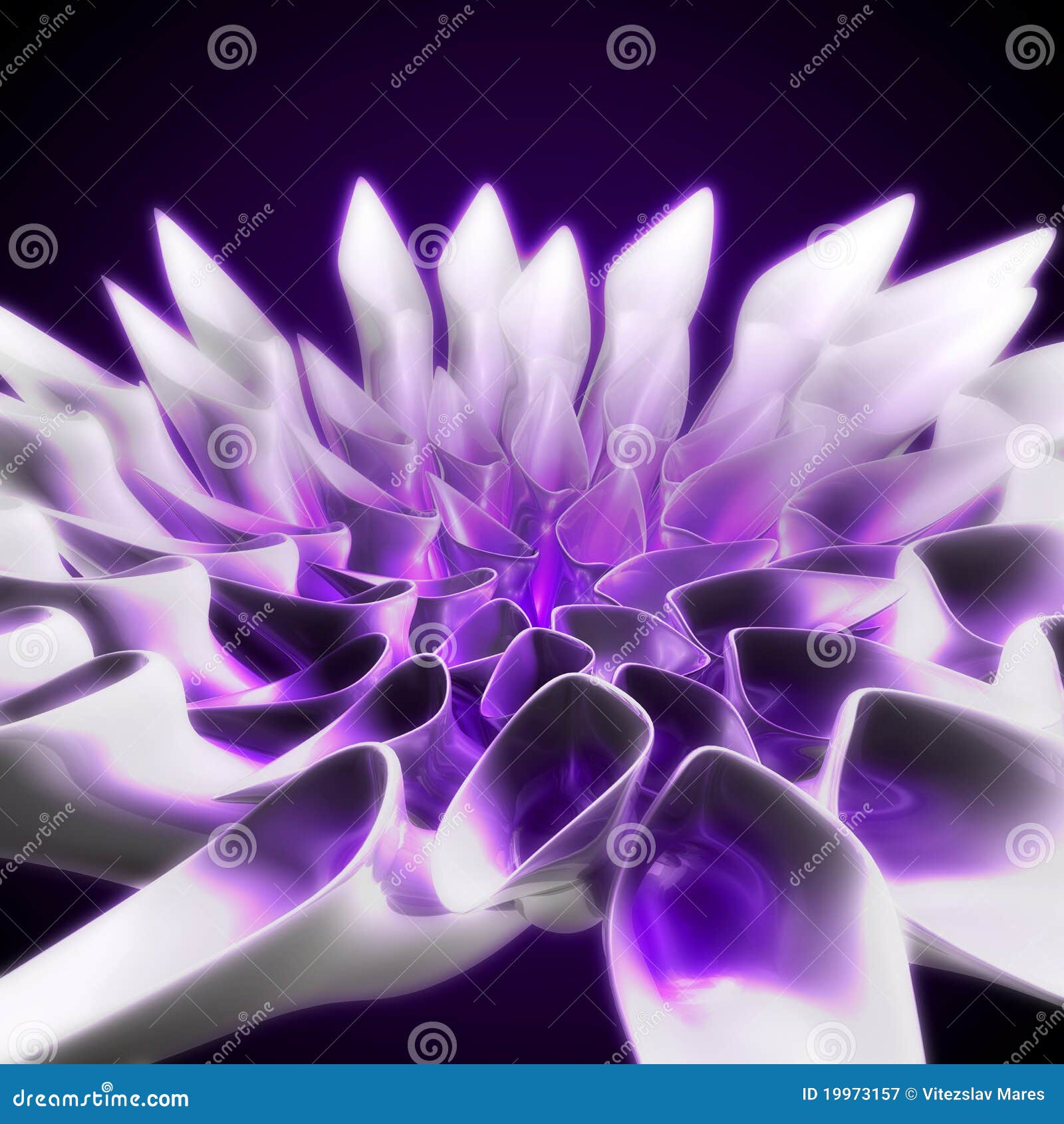 Flower 3D rendered violet stock illustration. Illustration of single ...