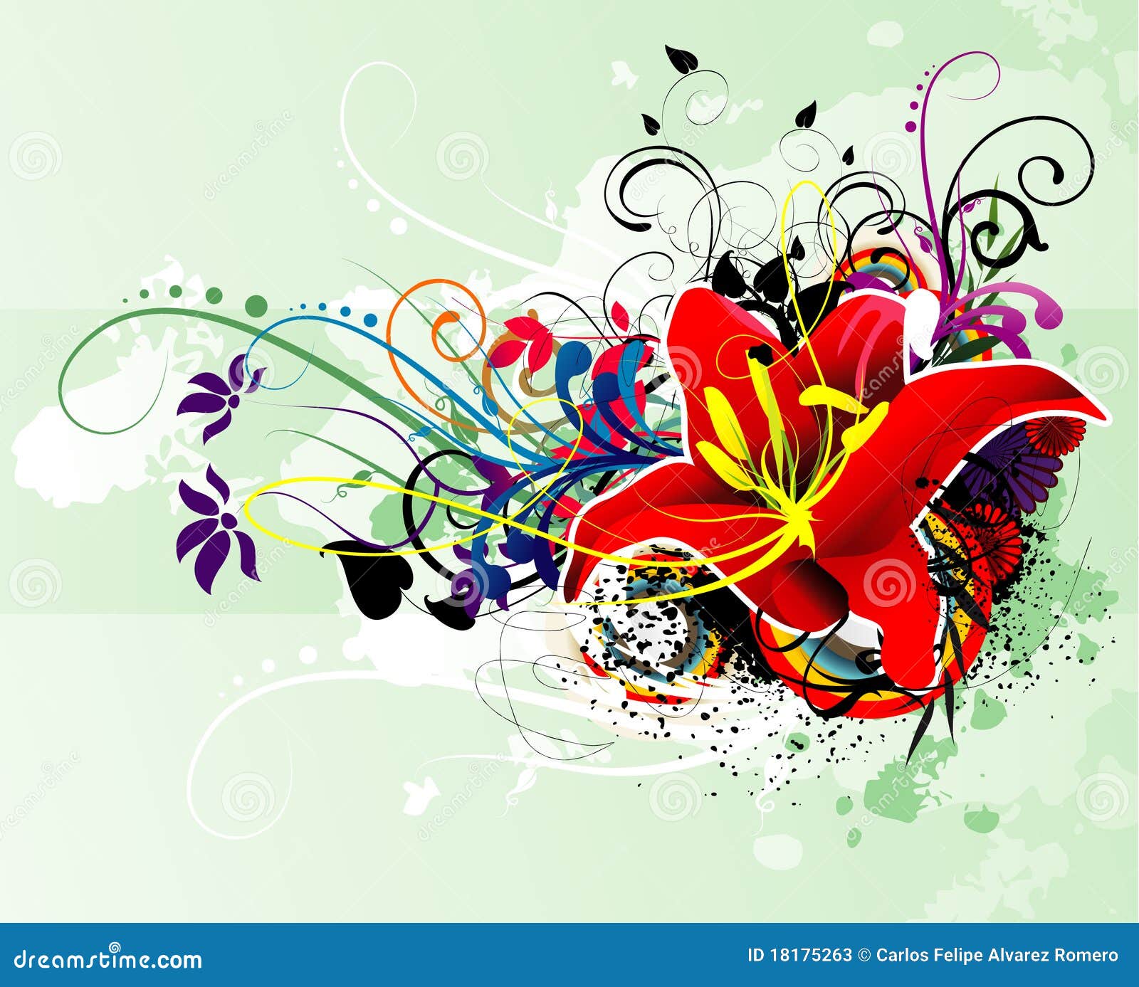 Flower Abstract Illustration Stock Vector - Illustration of color ...