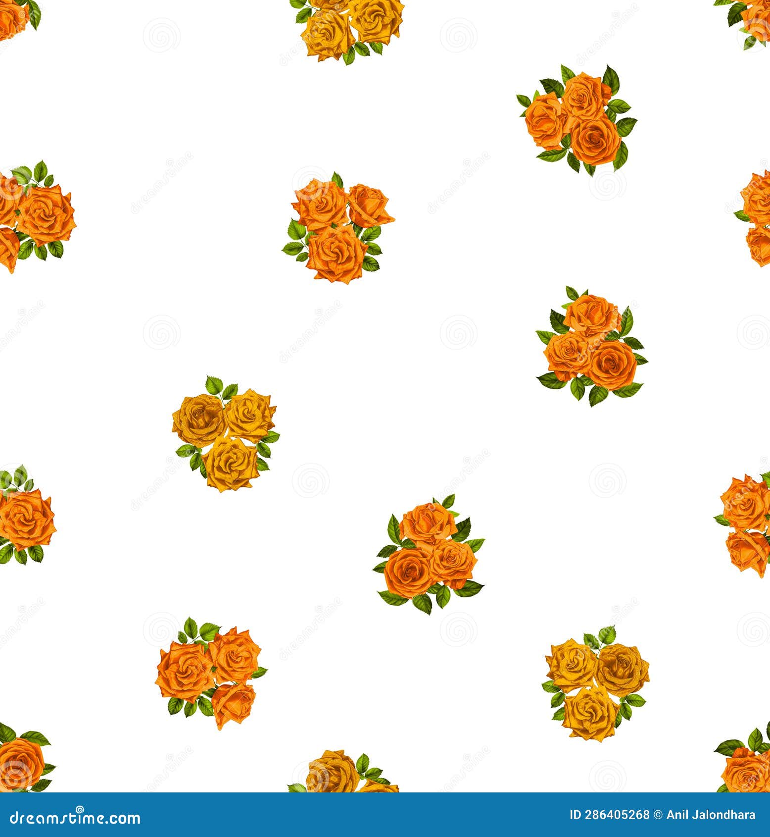 Flower All Over Pattern Multi Colour Abstract Seamless White Background ...