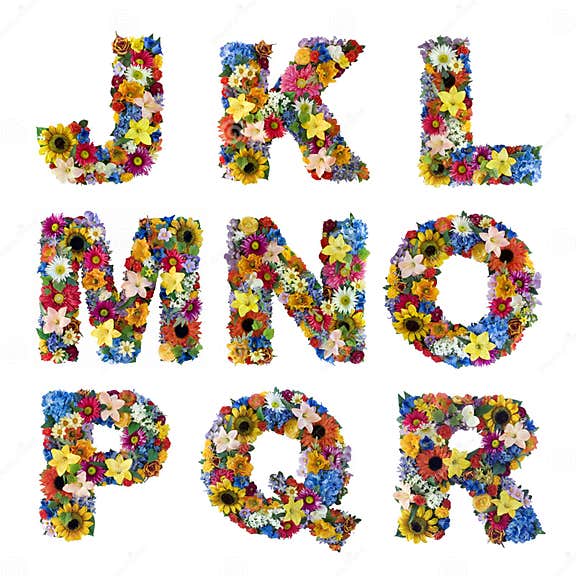 Flower Alphabet stock photo. Image of bell, colorful, group - 6551878