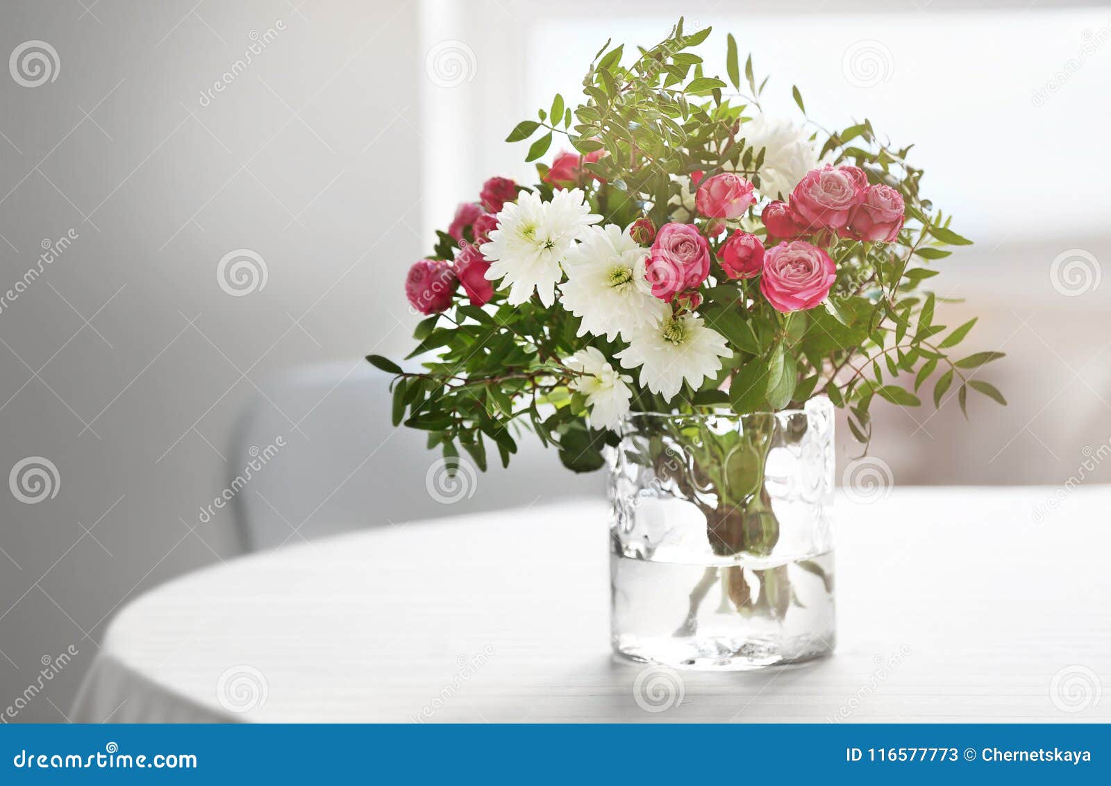 Flower Arrangement on a Table Stock Image - Image of flower, gift ...