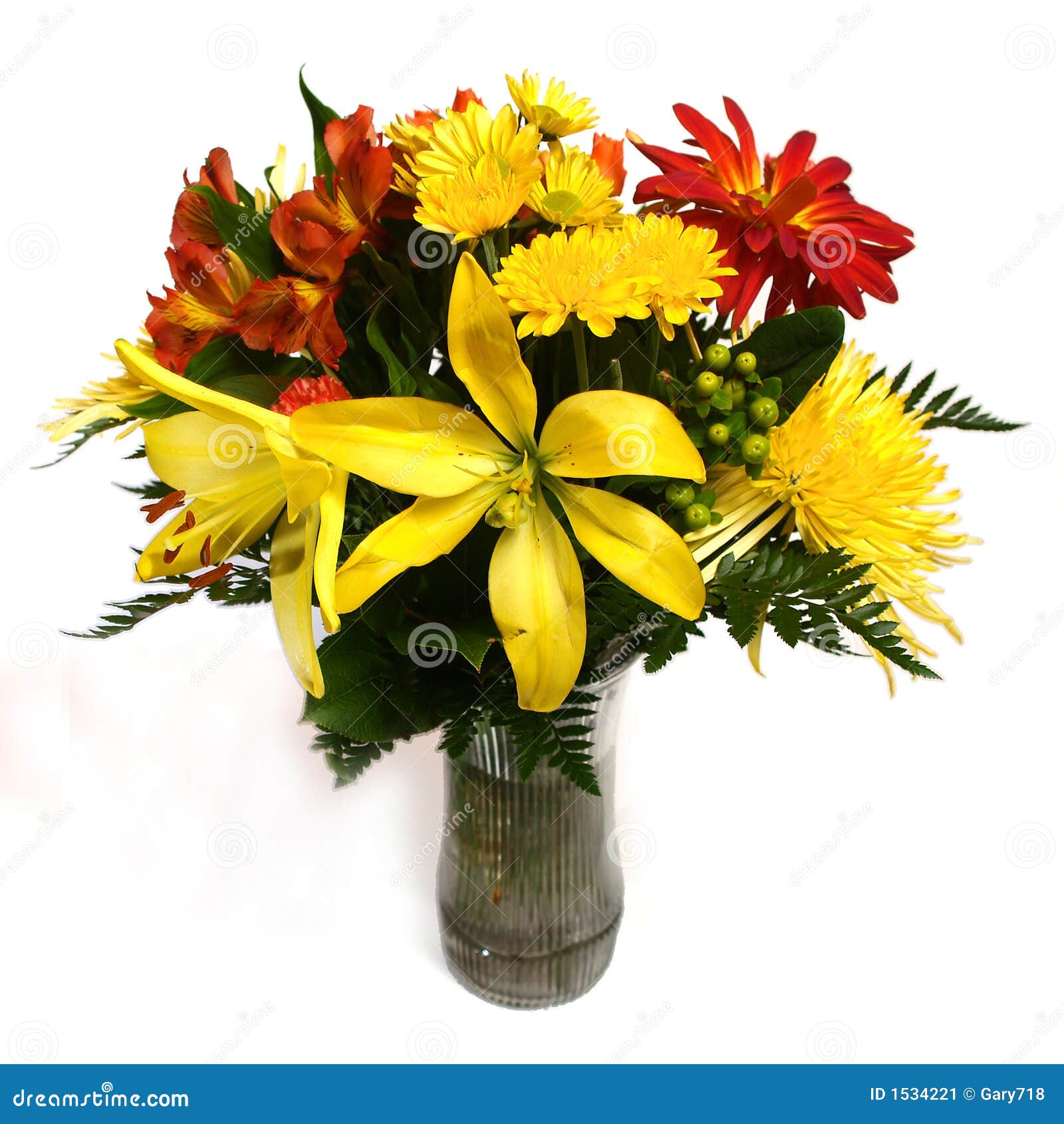 Flower Arrangement on White Background #2 Stock Image - Image of ...