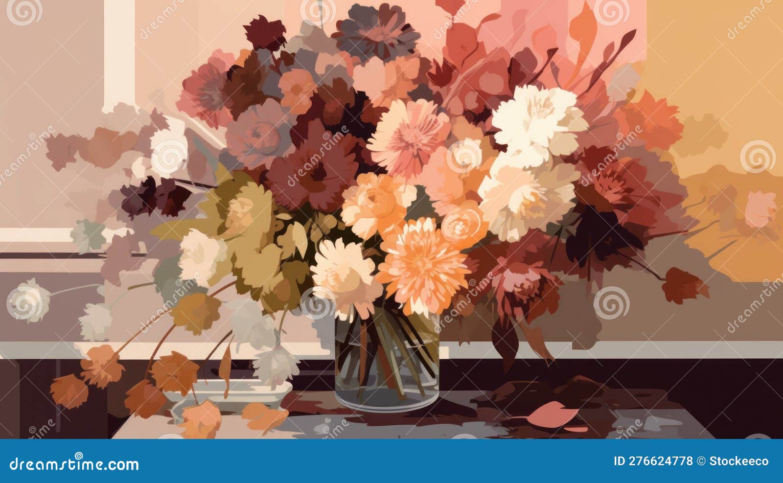 Flower Arranging by Edgar Degas Stock Illustration - Illustration of ...