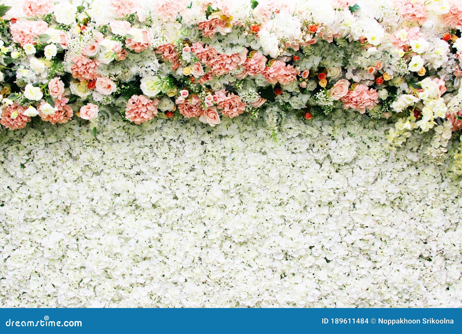 Flower Backdrop Scene Background for Wedding Stock Photo - Image of ...