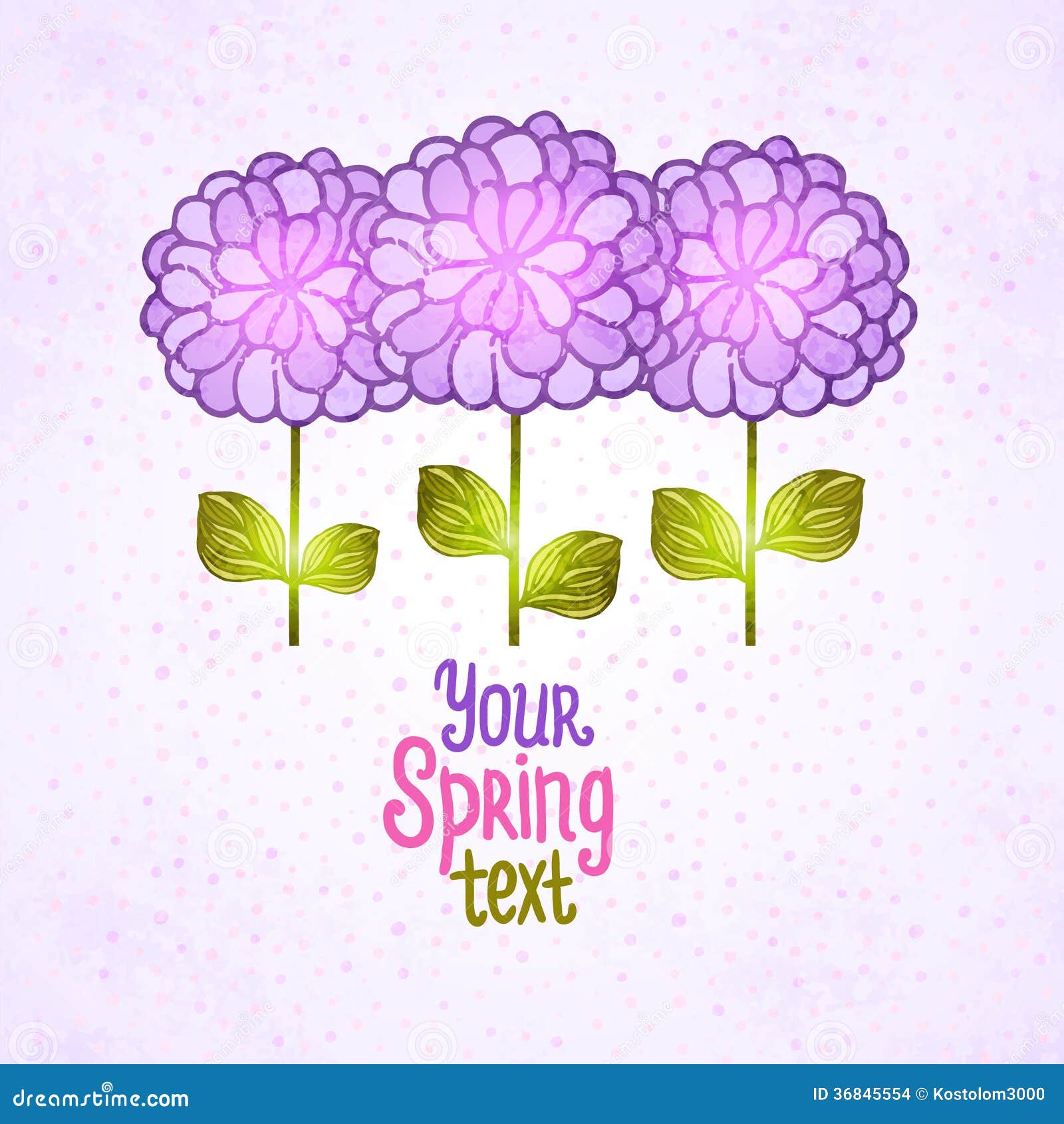 Flower Background. Floral Vector Card Stock Vector - Illustration of ...