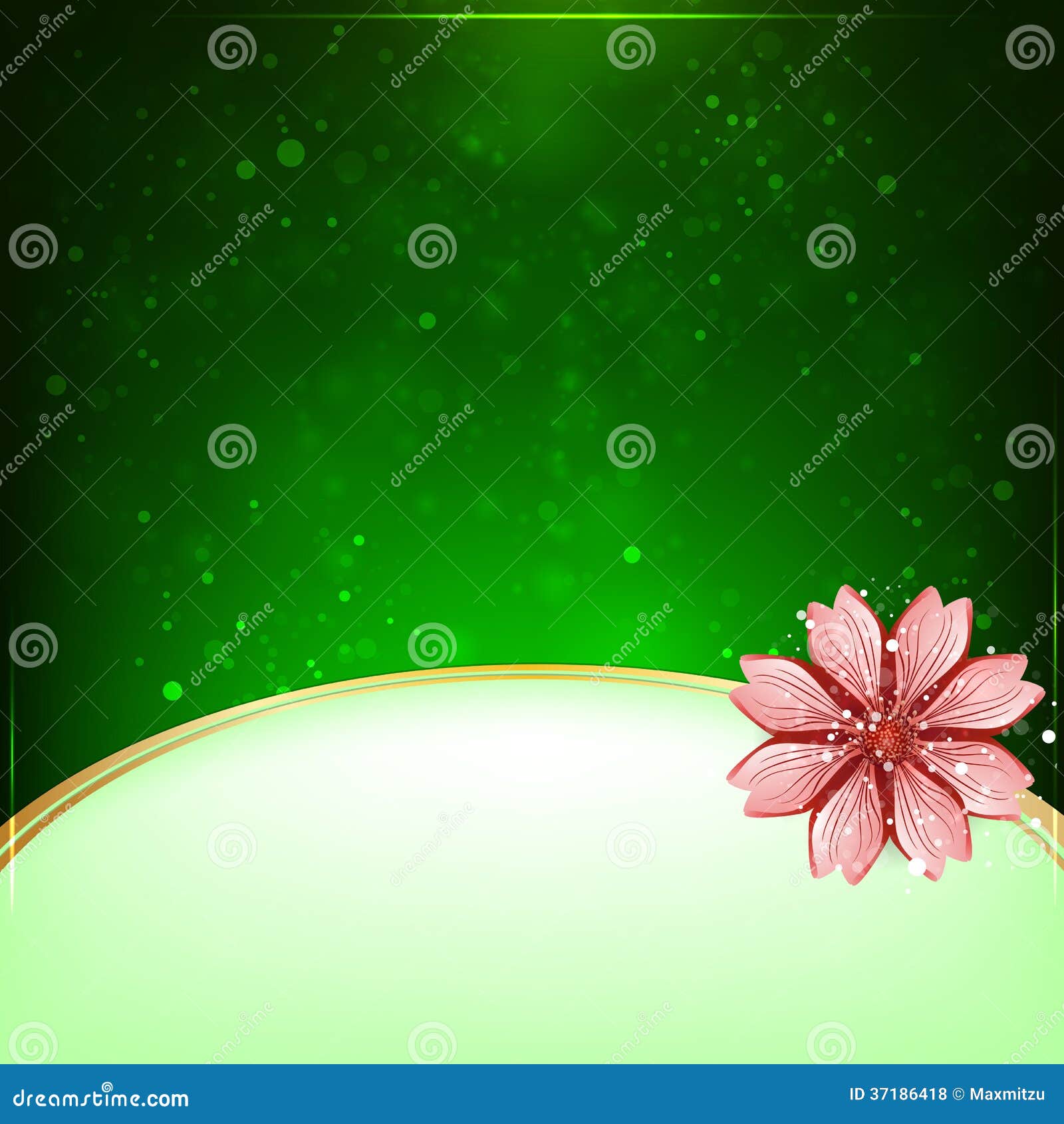 Flower Background with Space for Text Stock Vector - Illustration of ...