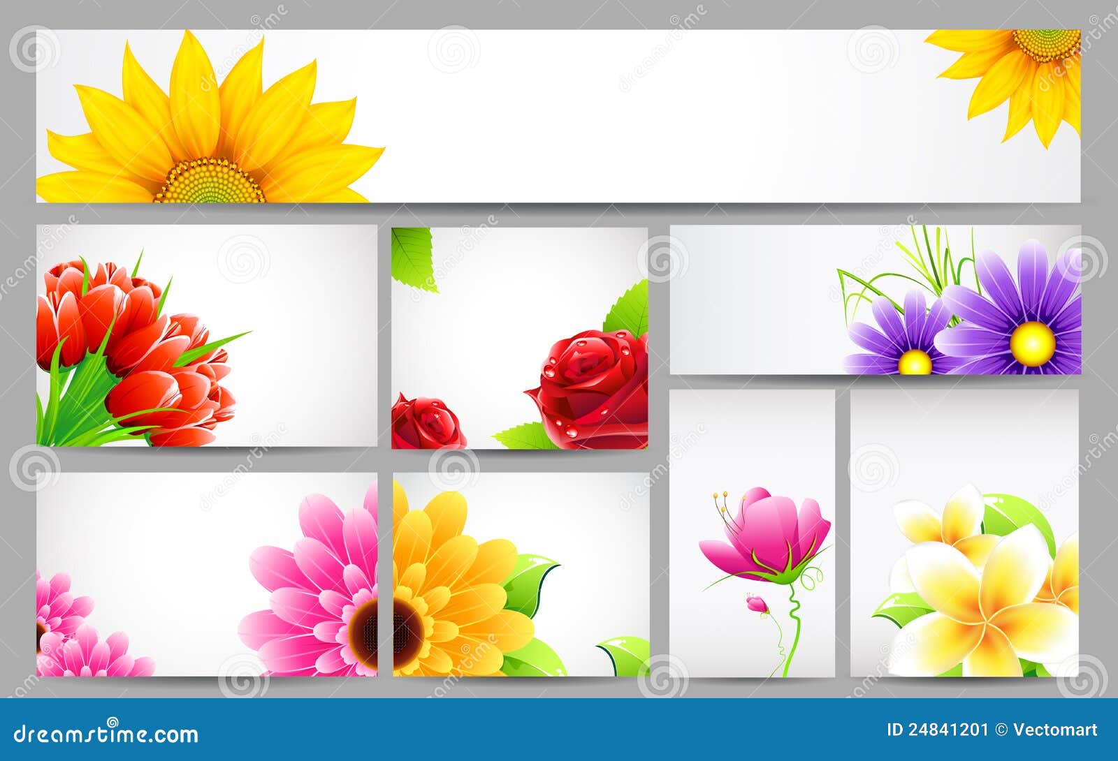 Flower Banner stock vector. Illustration of blossom, bloom - 24841201