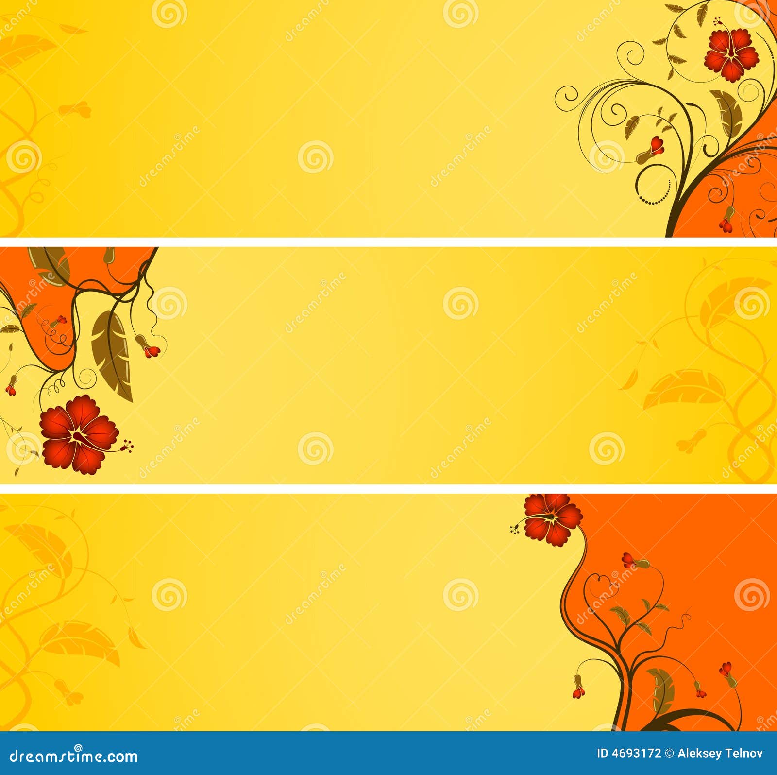 Flower Banner Vector Illustration | CartoonDealer.com #6679682