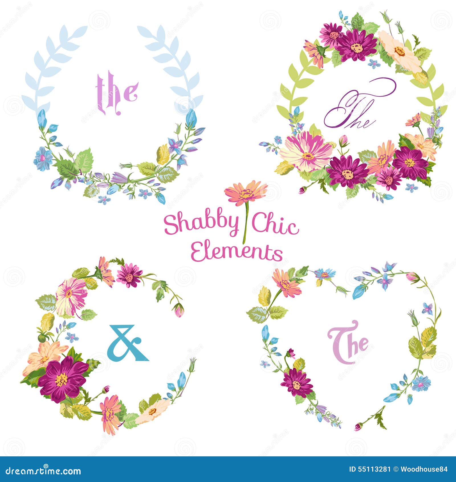 Flower Banners Cartoon Vector | CartoonDealer.com #31483363