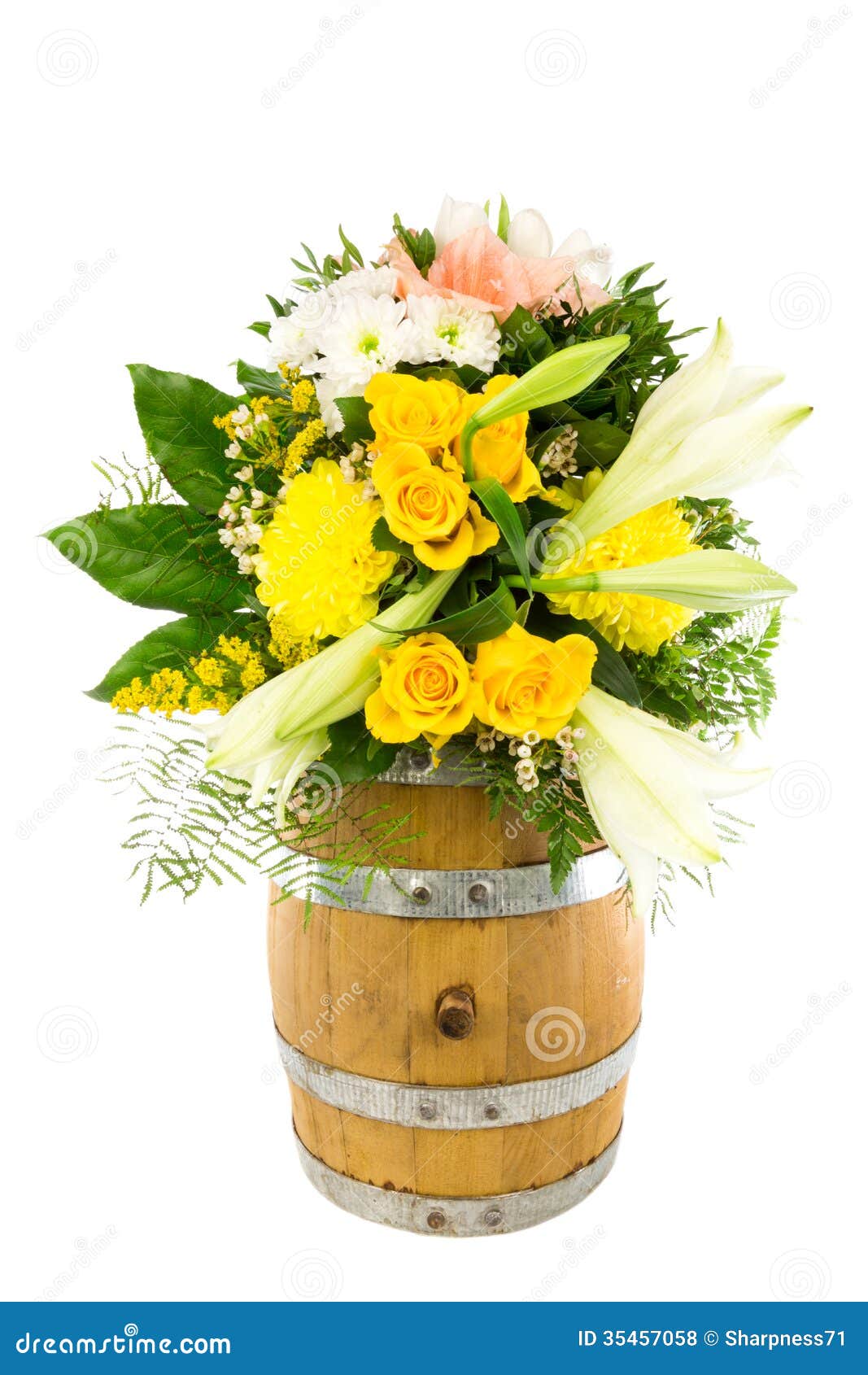 Flower barrel 10 stock photo. Image of spring, bouquet - 35457058
