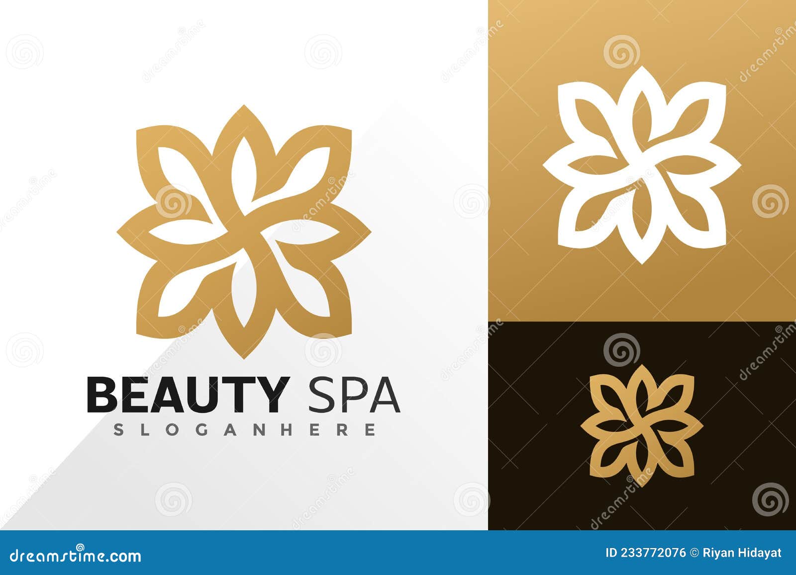 Flower Beauty Spa Logo Vector Design. Abstract Emblem, Designs Concept ...