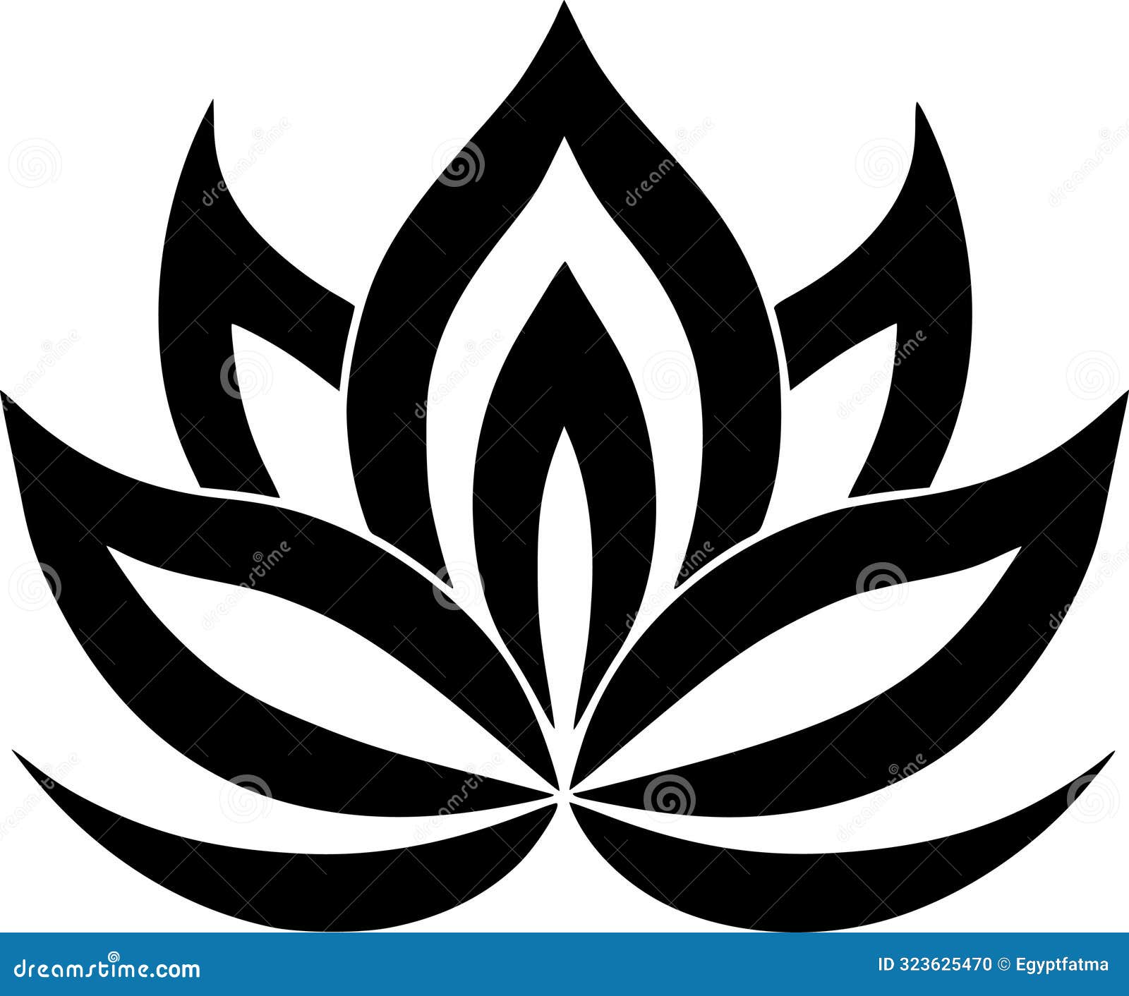 Flower - Black and White Vector Illustration Stock Vector ...