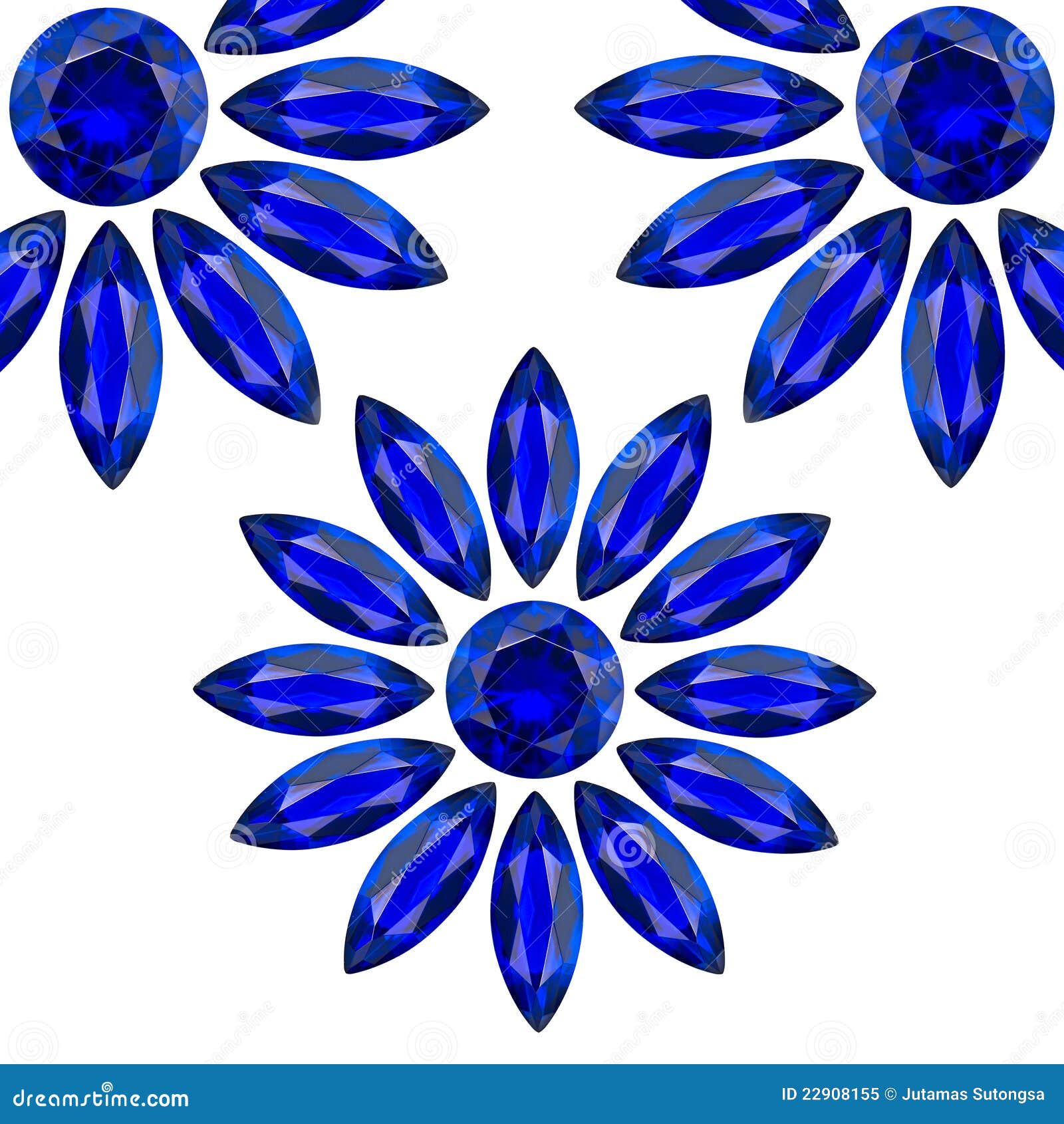 Flower blue gems stock illustration. Illustration of birth - 22908155