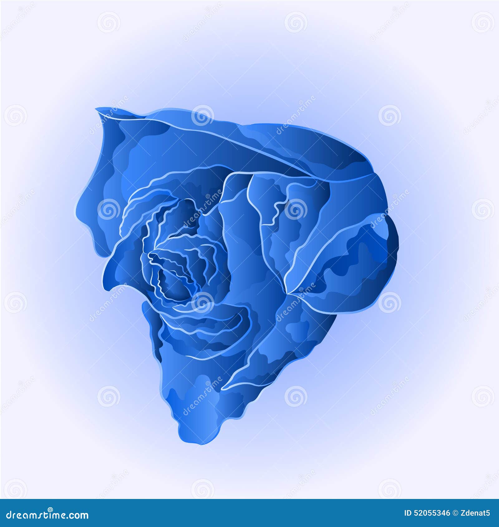 Flower blue rose vector stock vector. Illustration of anniversary ...