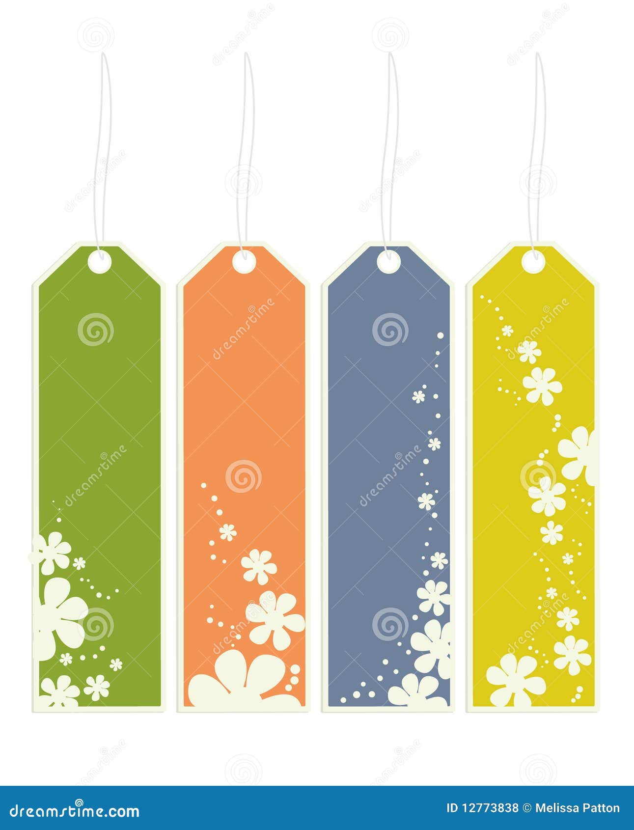 Flower bookmarks stock vector. Illustration of white - 12773838