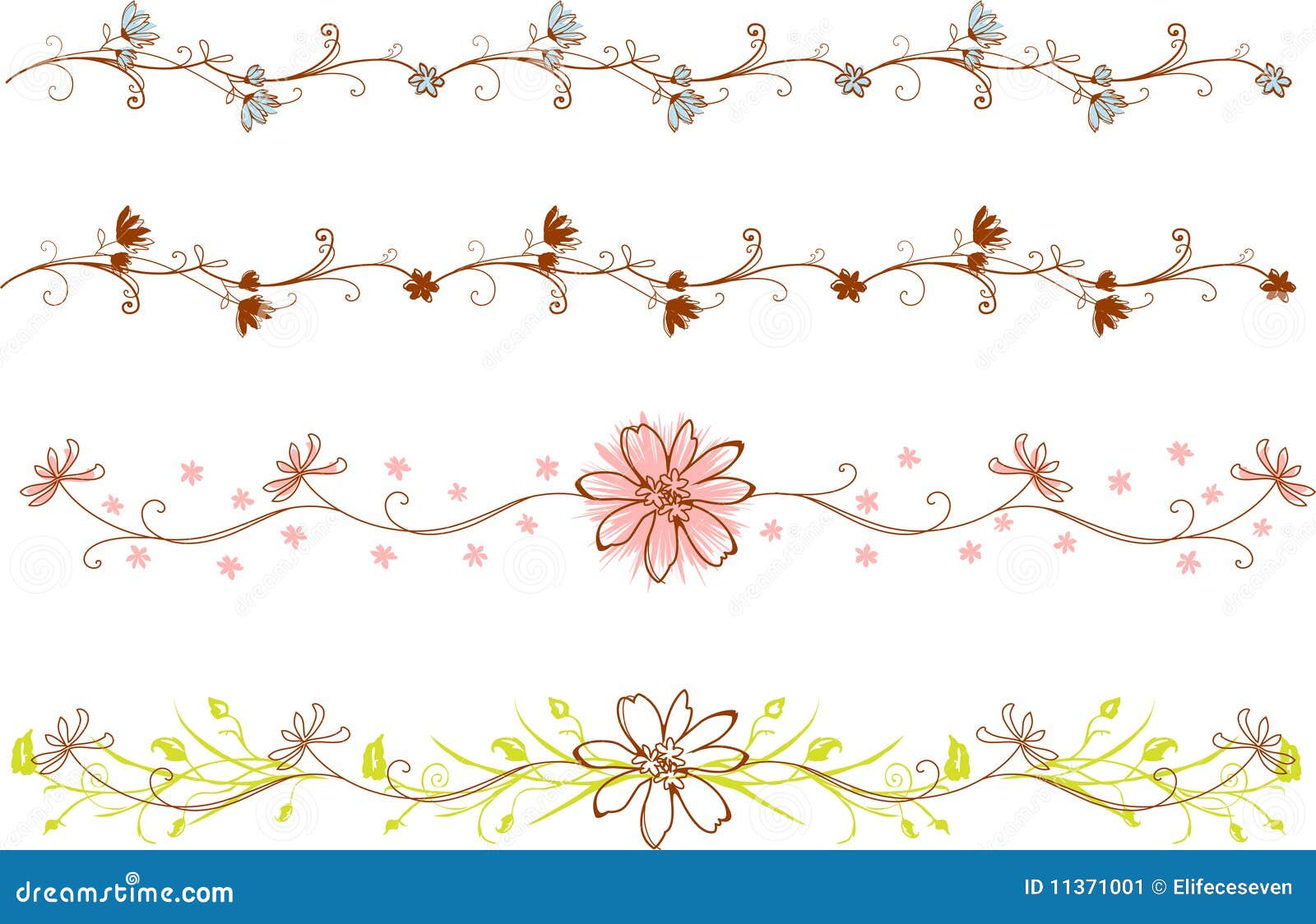 Flower Border Cartoon Vector | CartoonDealer.com #11371001