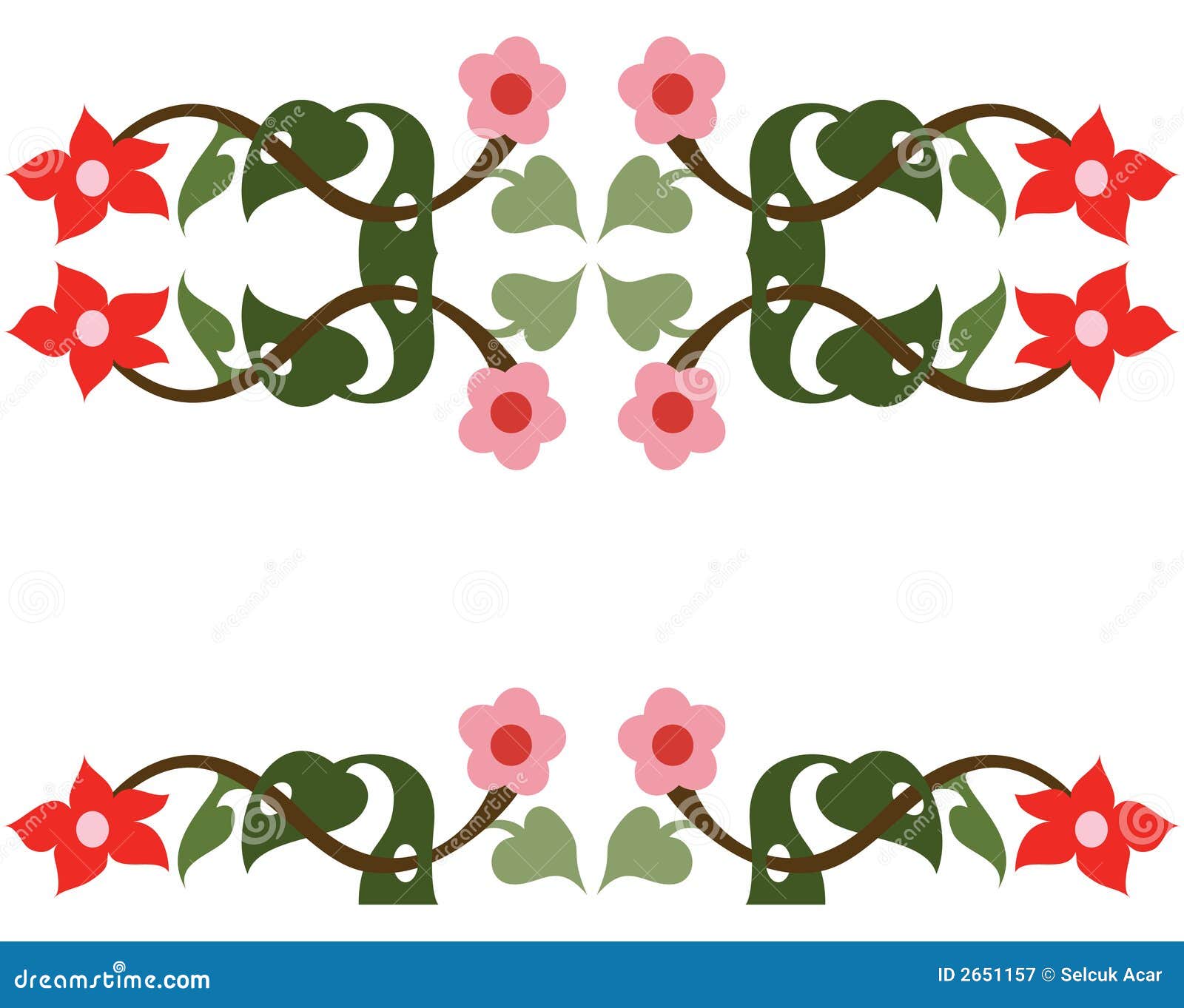 Flower Border Cartoon Vector | CartoonDealer.com #2651157